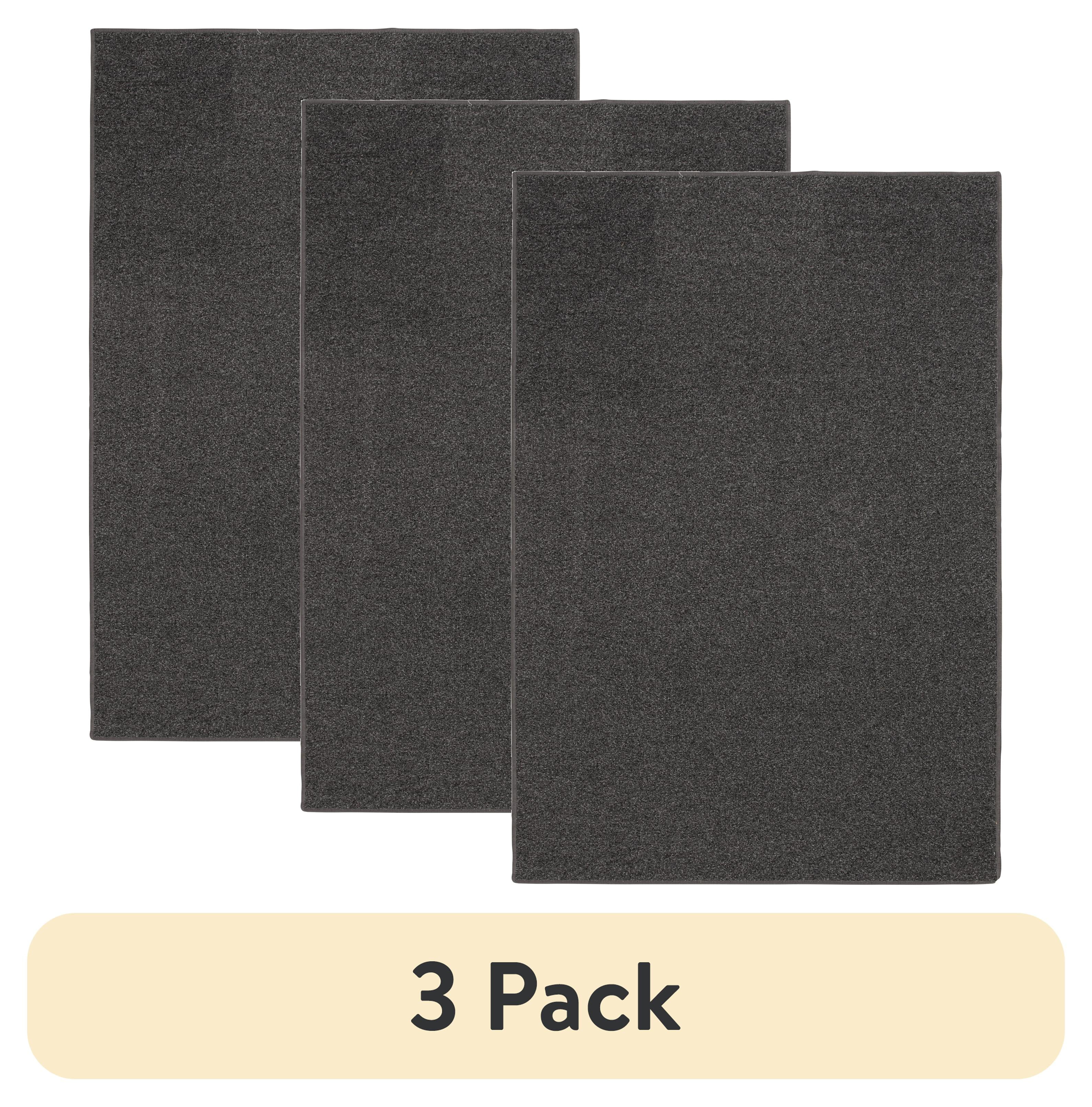 (3 pack) Mainstays 54" x 78" Titan Grey Durable Indoor Utility Area Rug ...