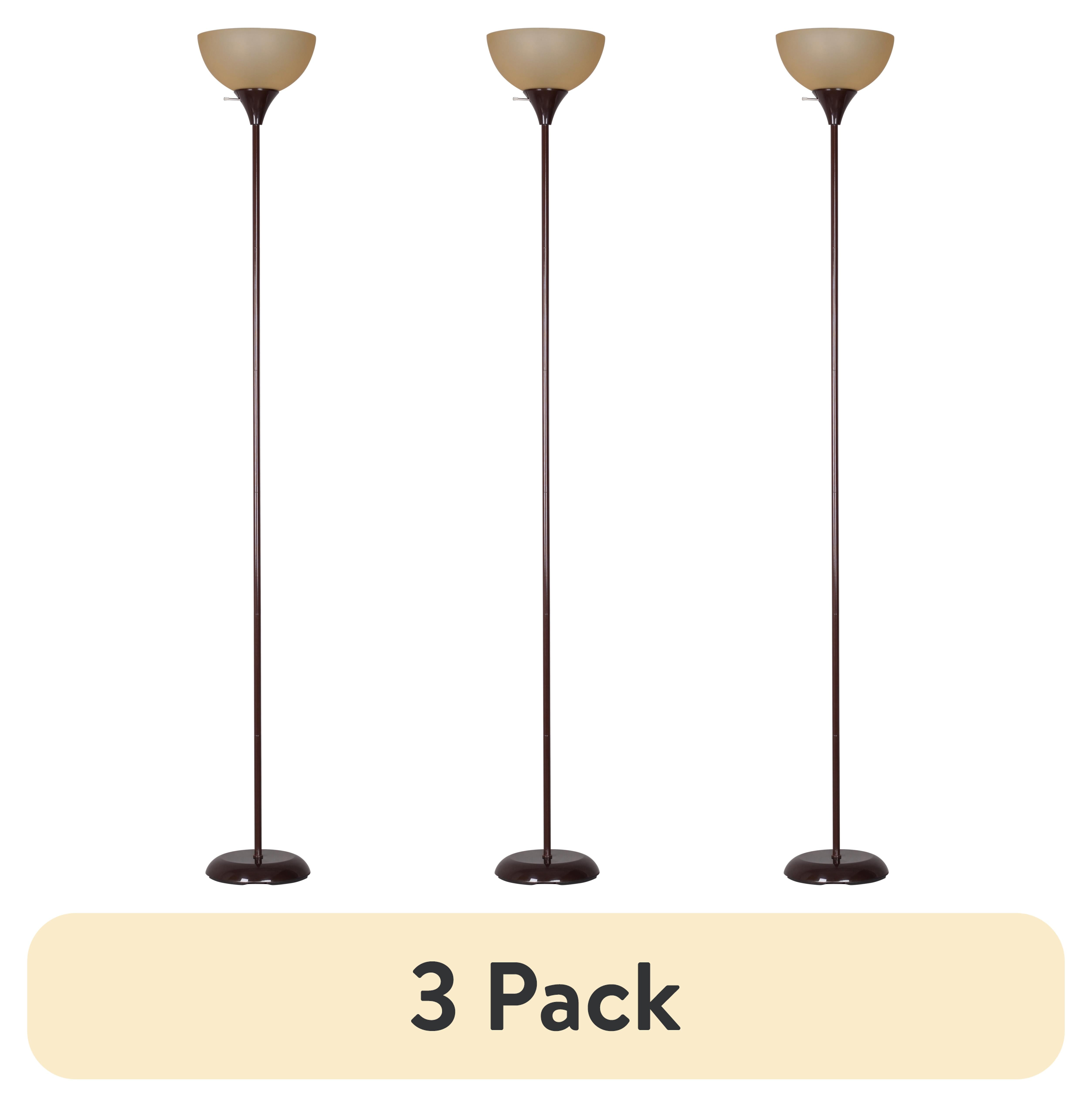 (3 pack) Mainstays 71" Brown Floor Lamp, Modern Design - Walmart.com