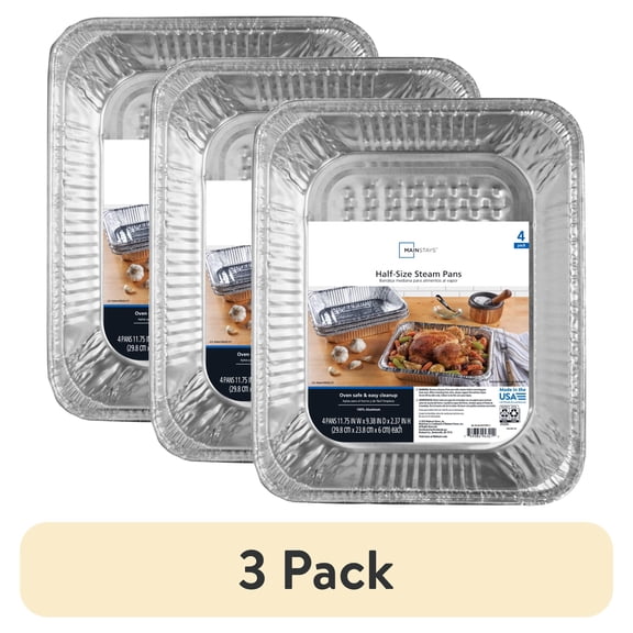 Aluminum Foil Turkey Roasting Pans | 12 Count Disposable Oval Shape ...