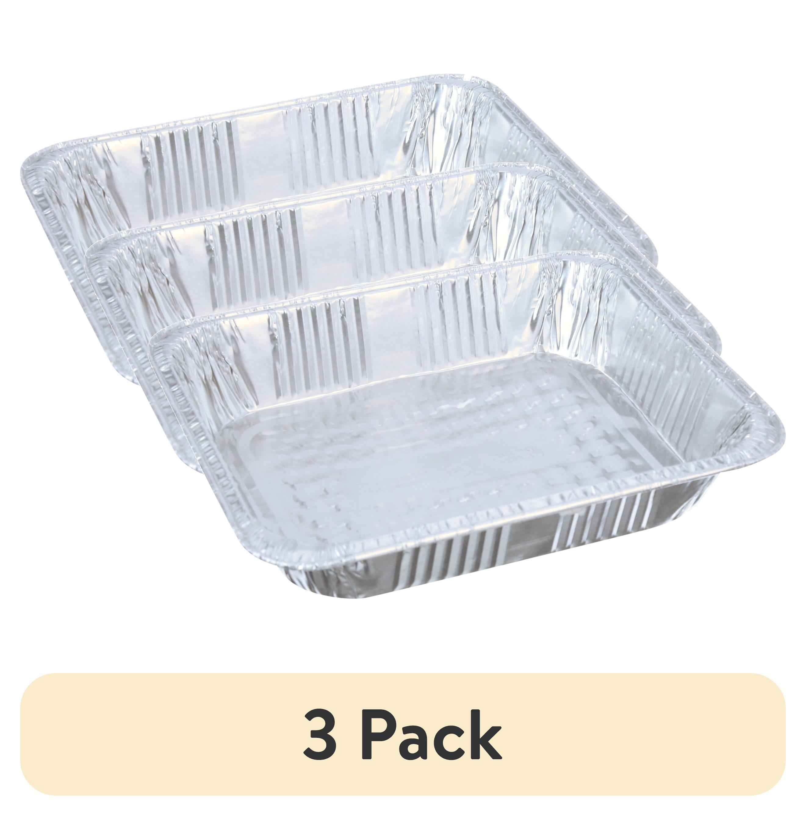 (3 pack) Mainstays 12.75" x 10.38" Aluminum Half Steam Table Pans, 4 ...