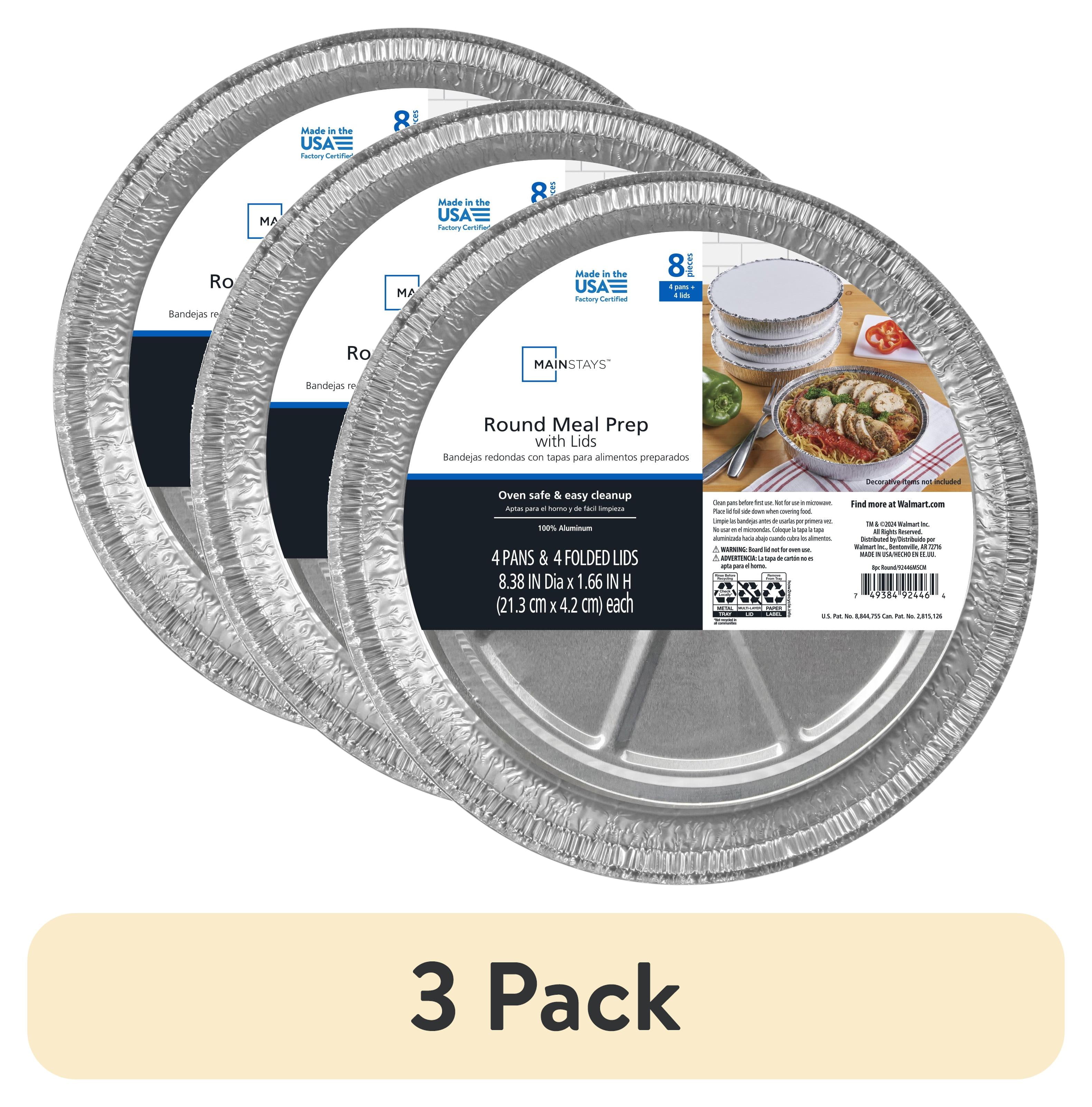 Mainstays Aluminum Round Cake Storage Pans 9x9x2 - 4 Pack - Walmart.com