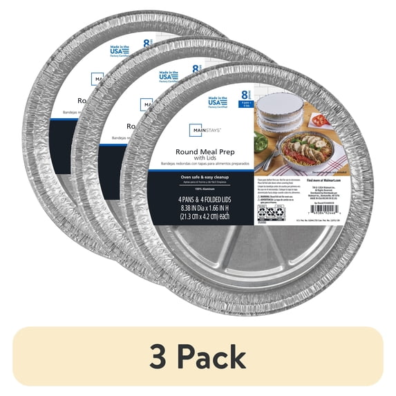 Mainstays Aluminum Round Cake Storage Pans 9x9x2 - 4 Pack - Walmart.com