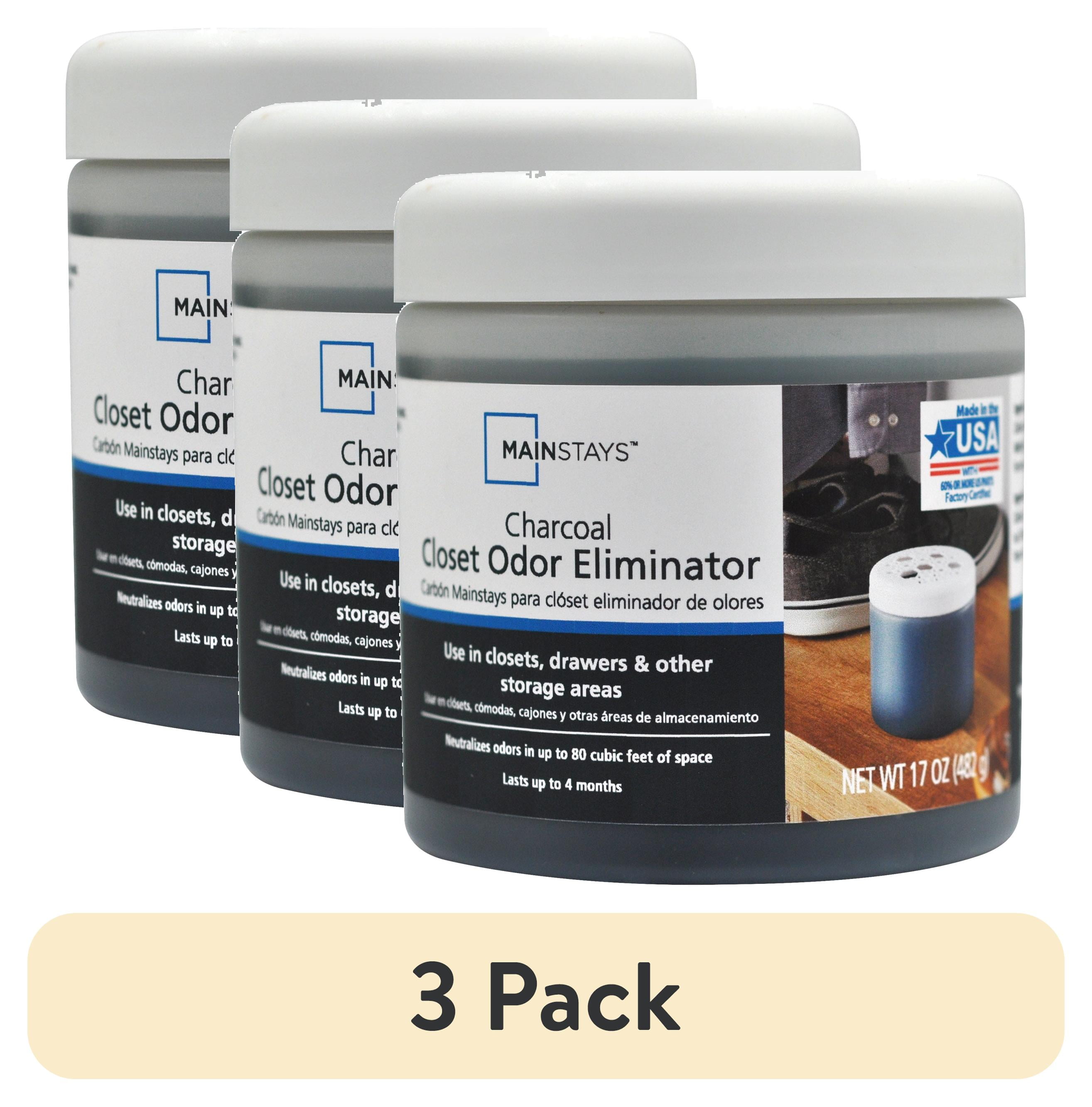 (3 pack) Mainstays Charcoal Closet Odor Eliminator, Fragrance Free, 17 ...