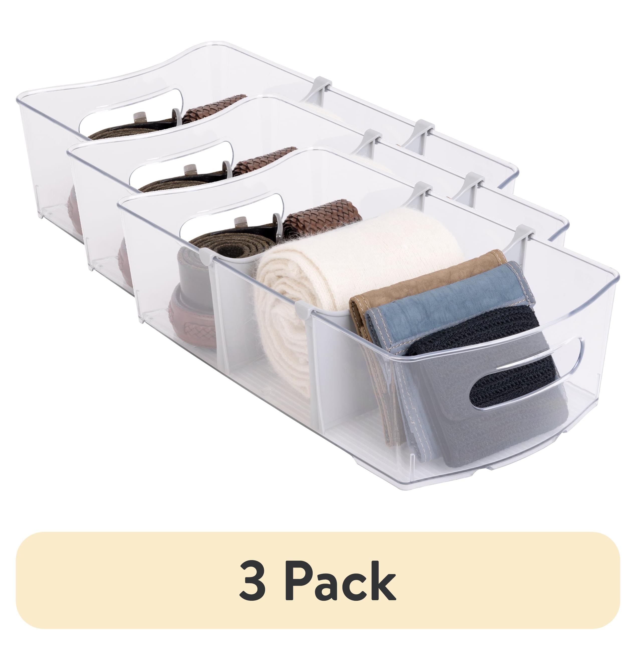 (3 pack) Mainstays Closet and Laundry Organizer Bin with Removable ...