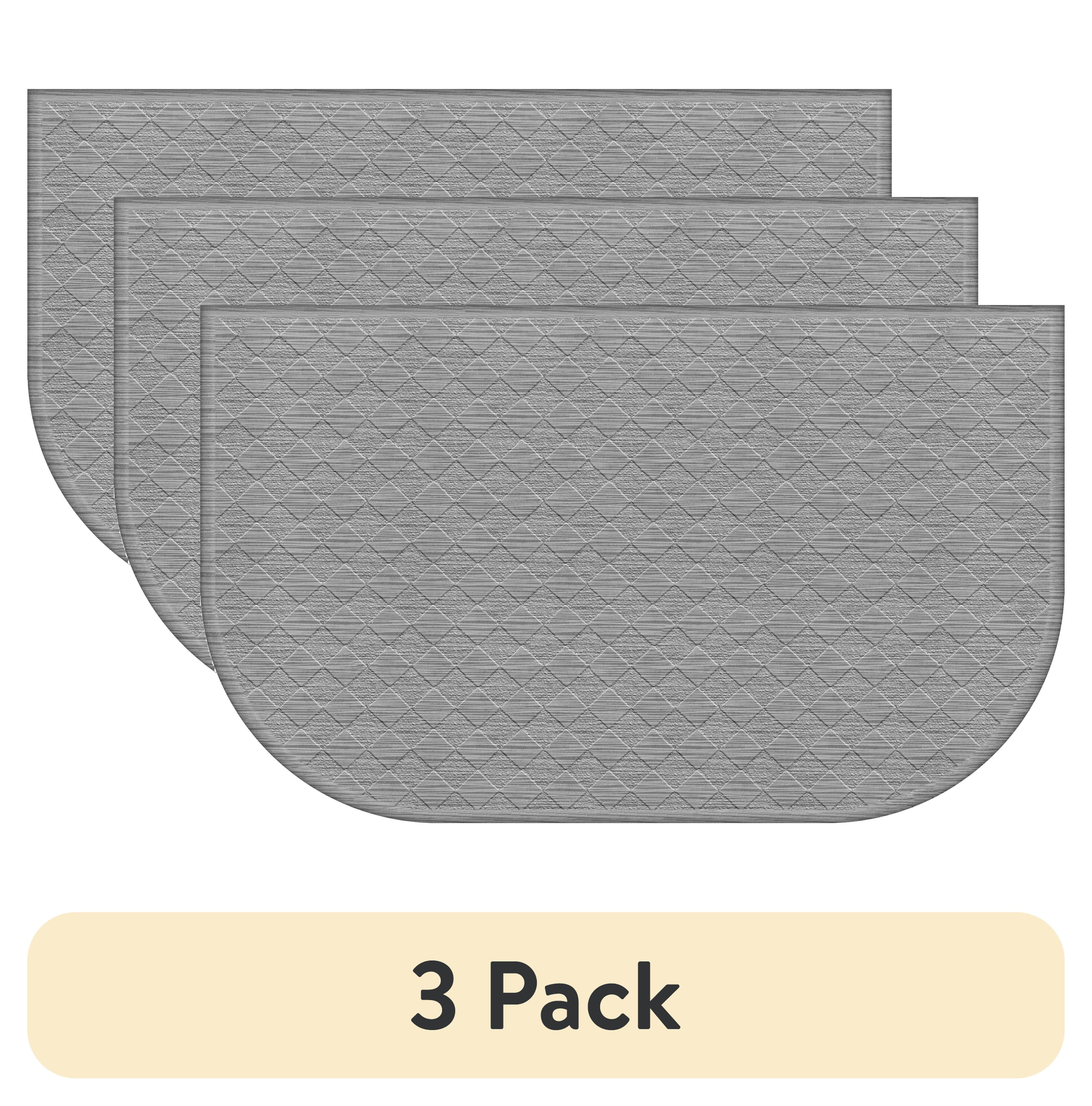 (3 pack) Mainstays Comfort Mate D Kitchen Mat; Gray, 1.5' x 2.5 ...