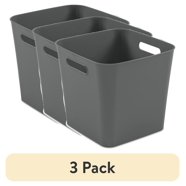 Mainstays Large Easy Access Plastic Storage Bin, White - Walmart.com