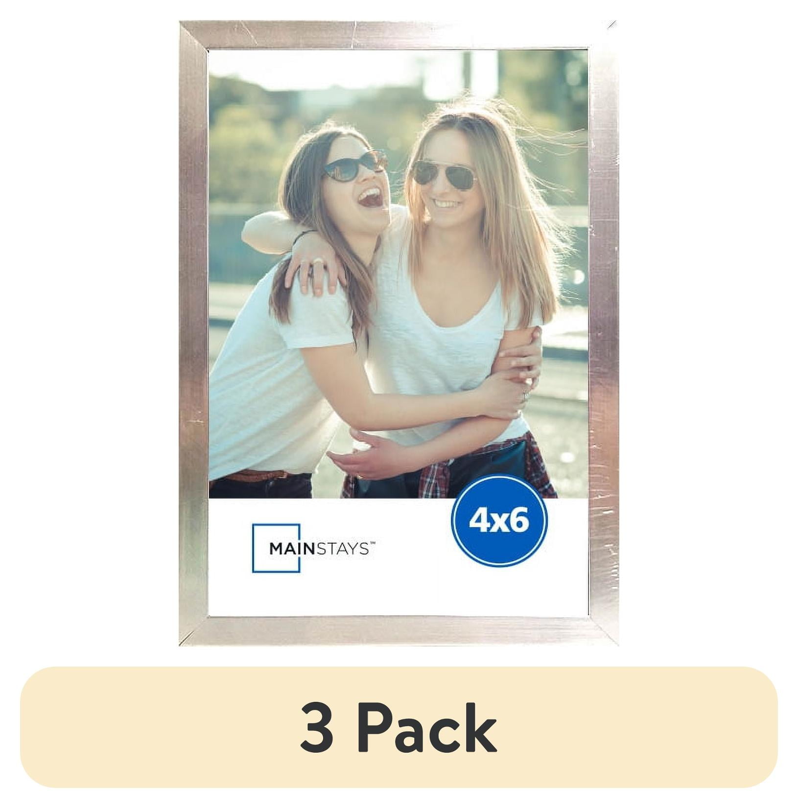 Mainstays Flat Silver 4x6 Photo Frame - Contemporary Display - Walmart.com