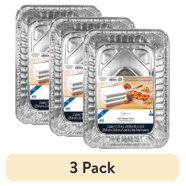 Mainstays 8.69" x 6.18" Aluminum Meal Prep Pans with Folded Lids, 5 ...