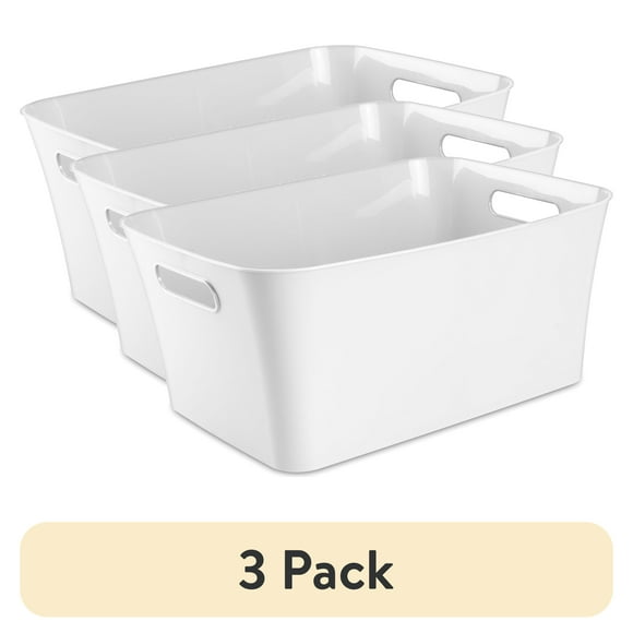 white plastic storage containers