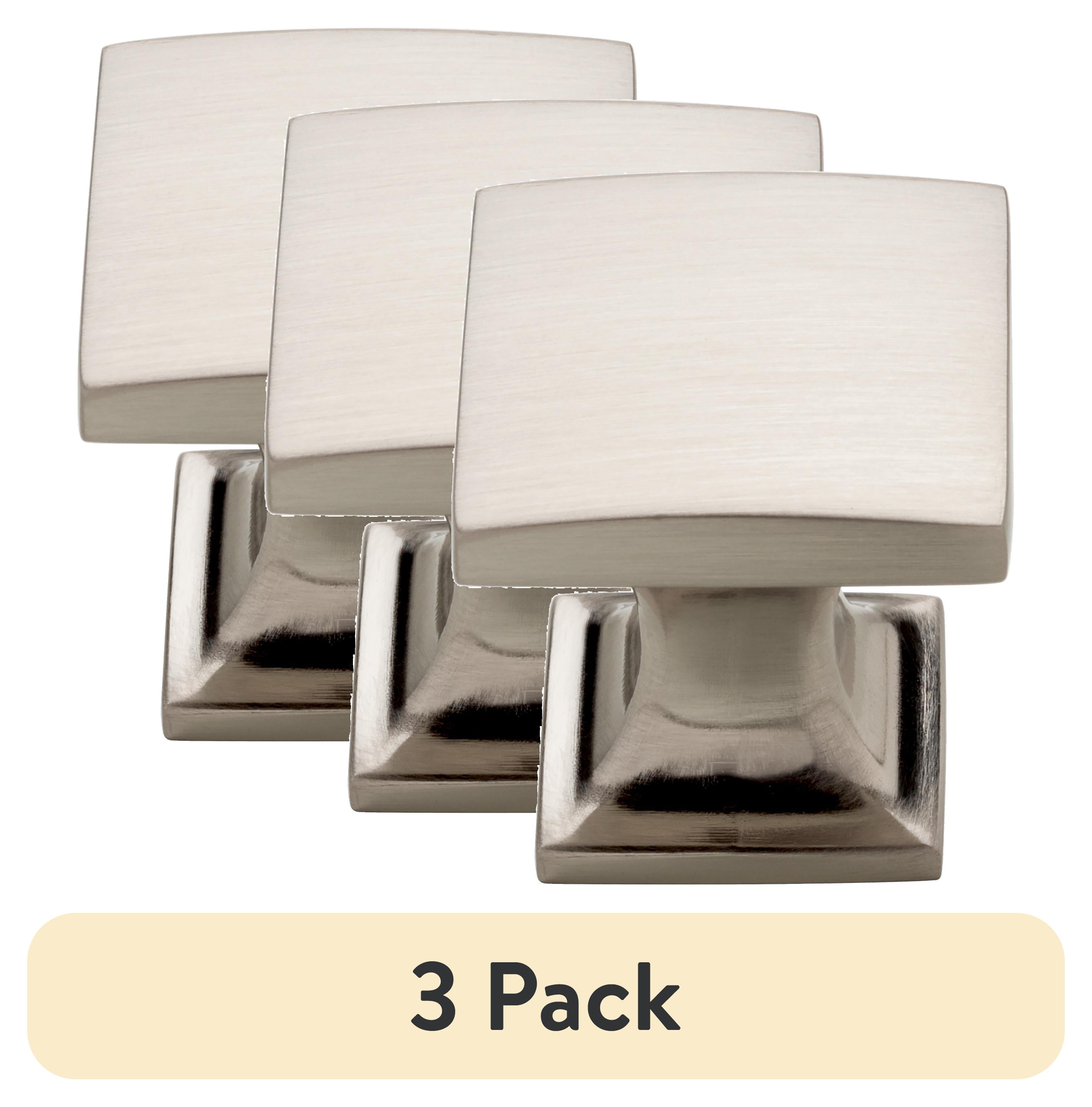(3 pack) Mainstays Lombard 1 in. (25 mm) Satin Nickel Cabinet Knob (2 ...