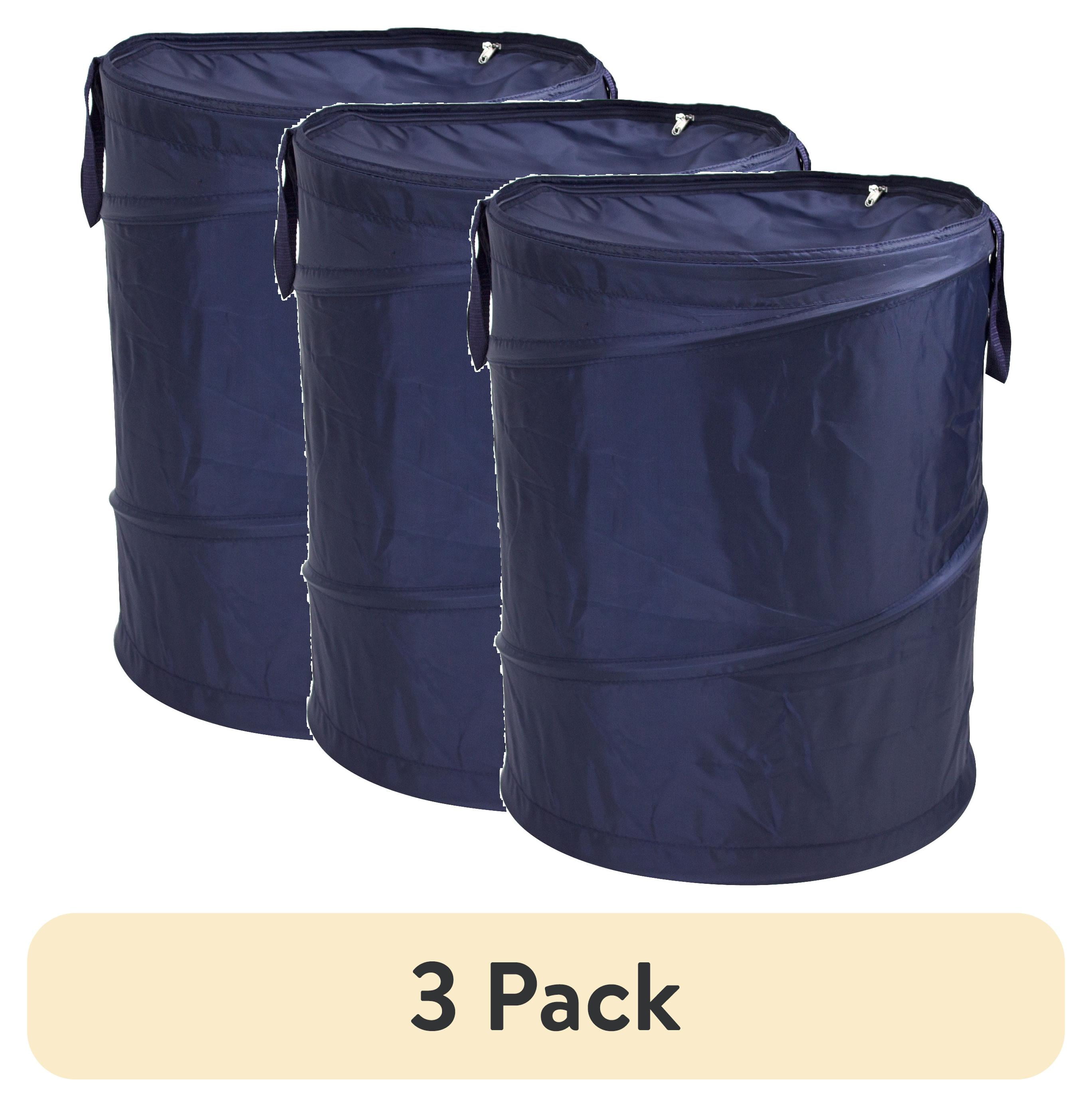 (3 pack) Mainstays Pop-Up Laundry Hamper – Zipper Lid, 2-Load Capacity ...