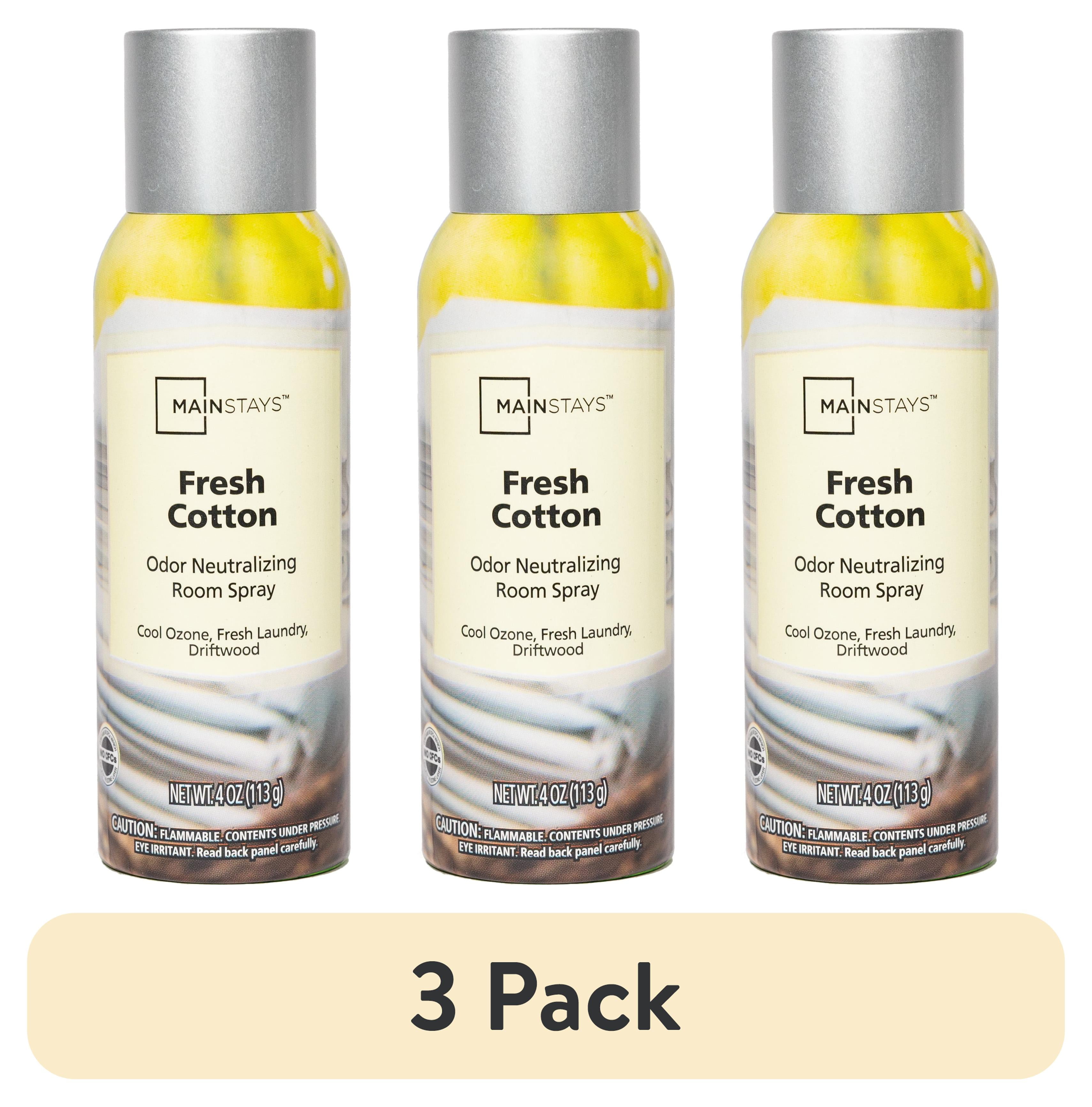 (3 pack) Mainstays Odor Neutralizing Room Spray, Fresh Cotton Air ...