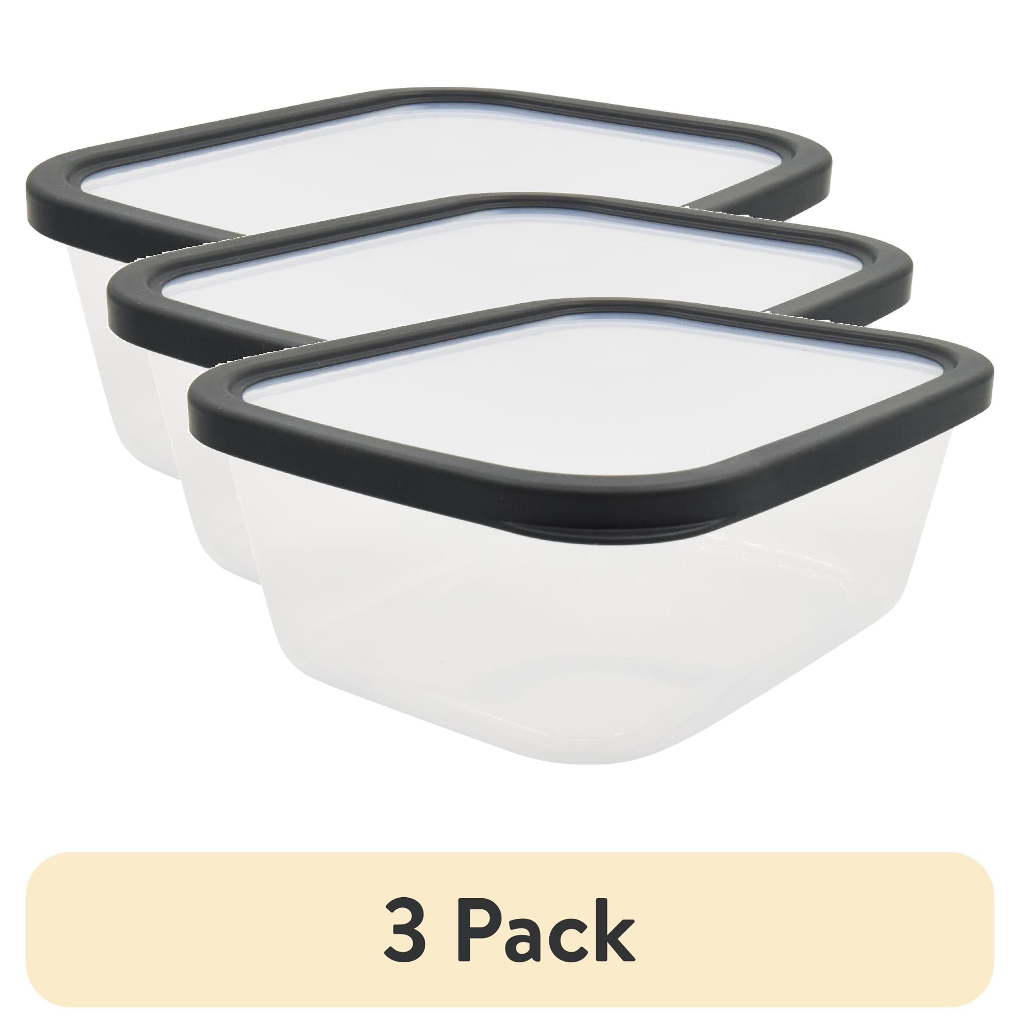 (3 pack) Mainstays Plastic Durable Food Storage Container , 11.9 Cup ...
