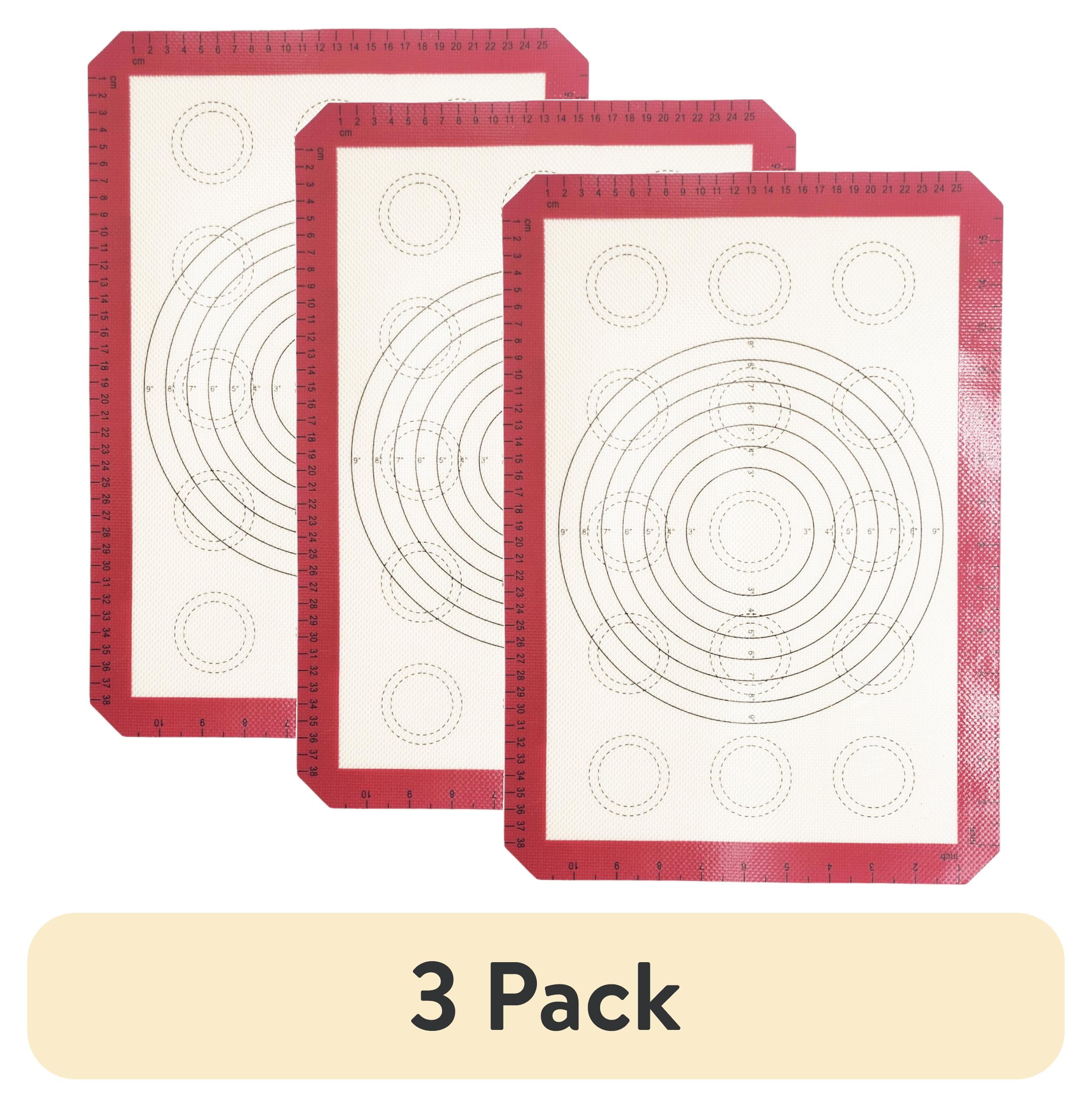 (3 pack) Mainstays Reusable Silicone Baking Mat - Measures 16.5" x 11.6" - Walmart.com