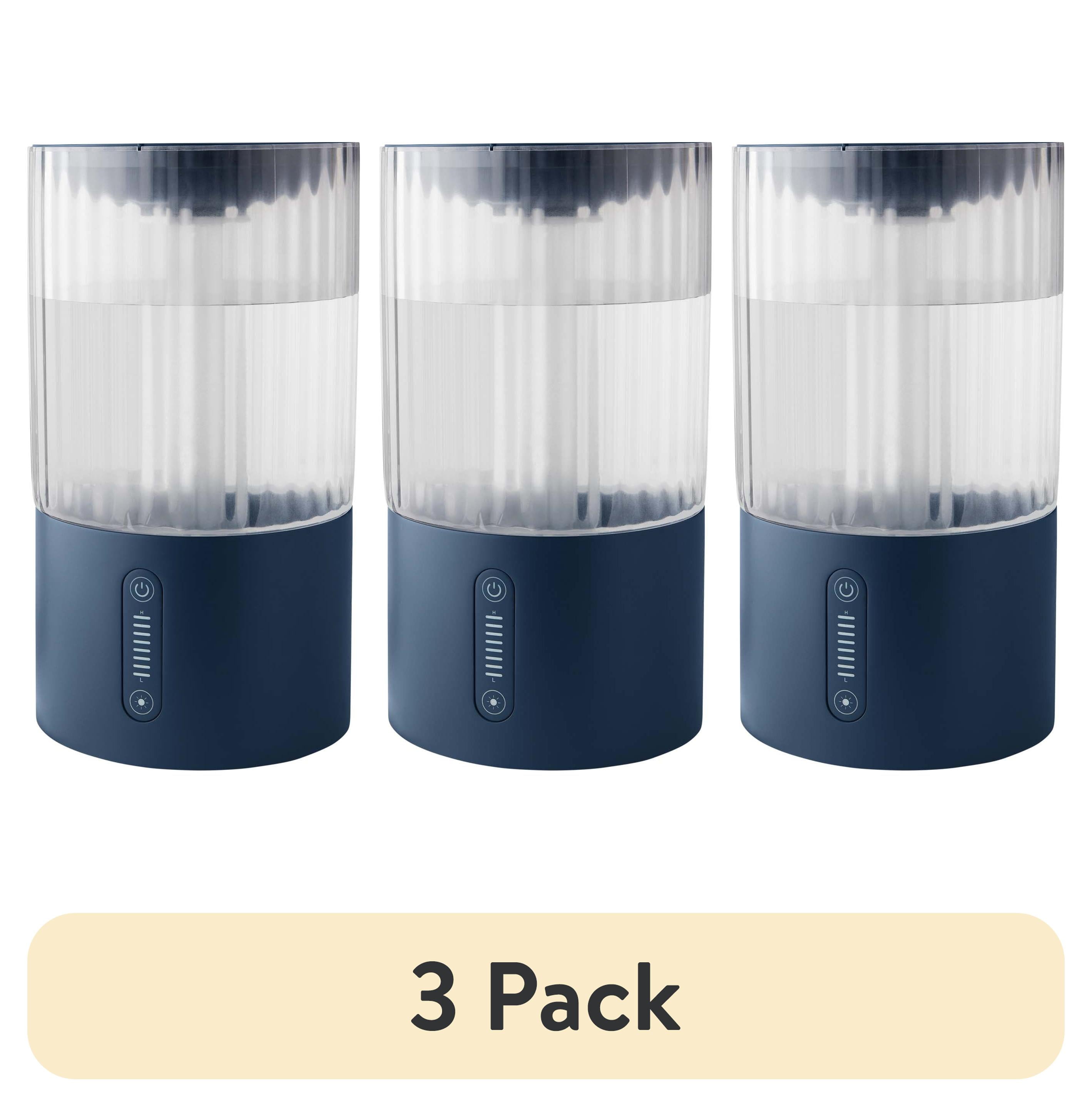 (3 pack) Mainstays Round Ultrasonic Cool Mist Top Fill Humidifier with ...