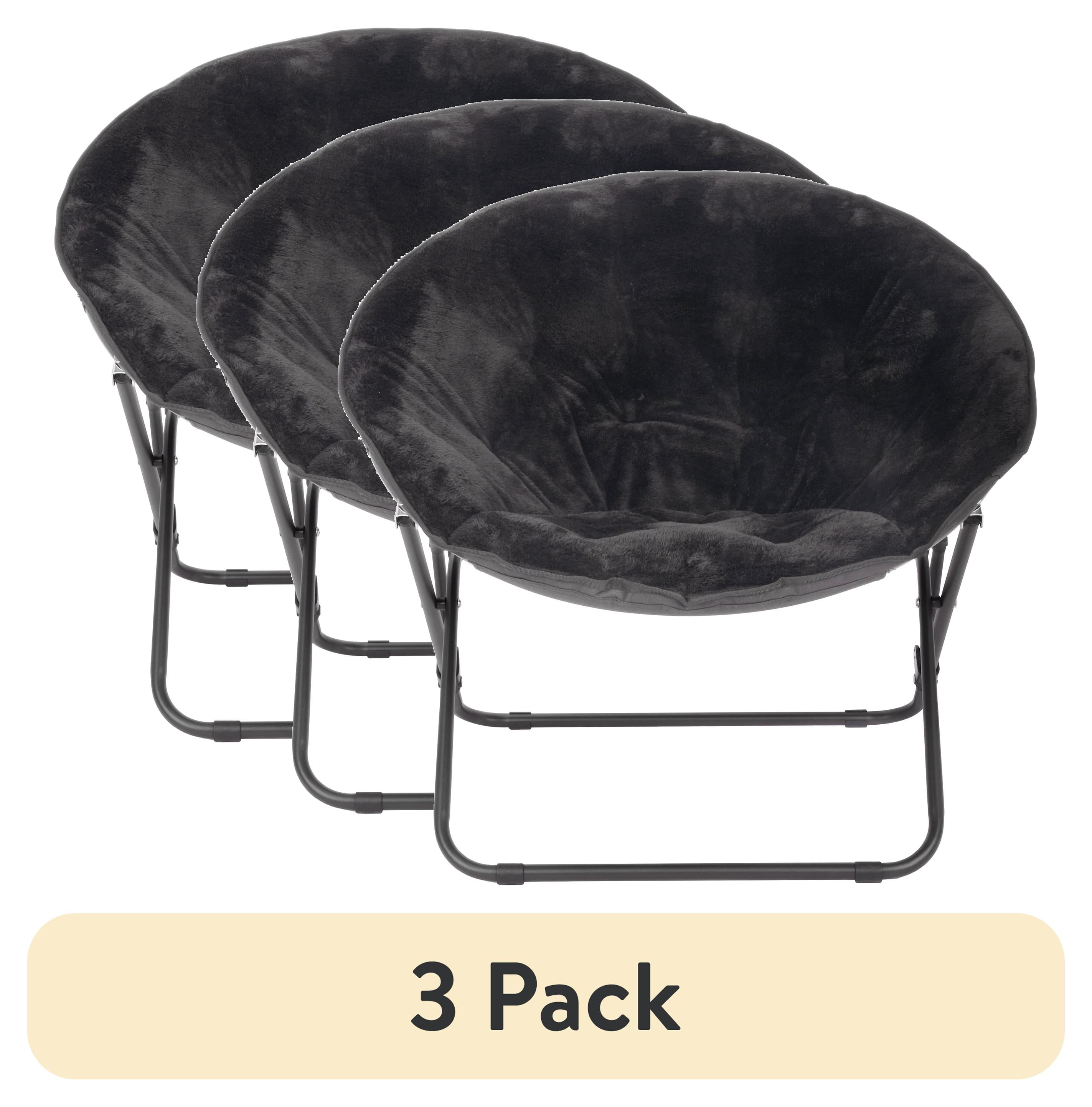 (3 pack) Mainstays Saucer Chair for Kids and Teens, Black - Walmart.com