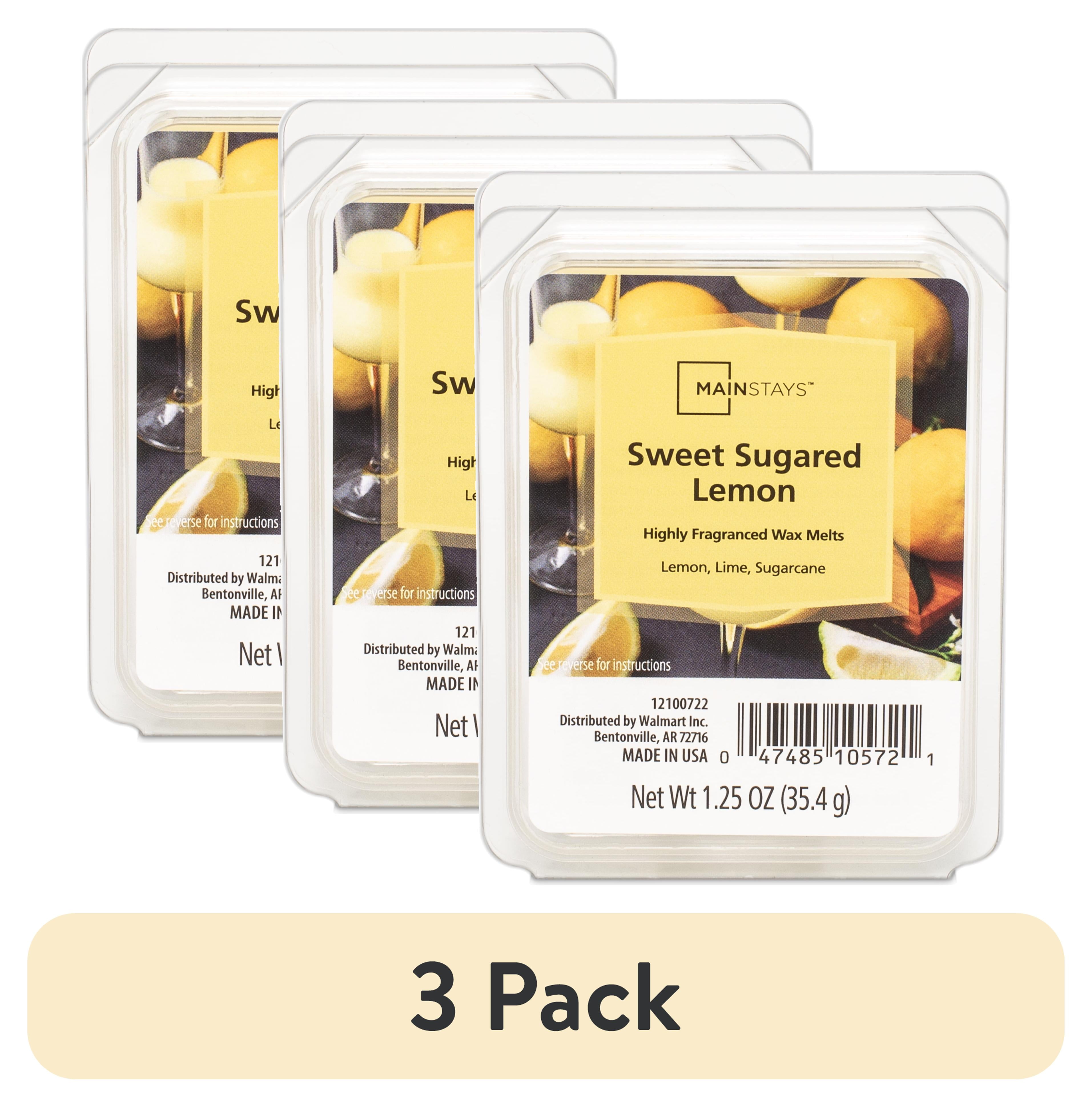 (3 pack) Mainstays Sweet Sugared Lemon Scent 6 Cube Wax Melt, 1.25 oz ...