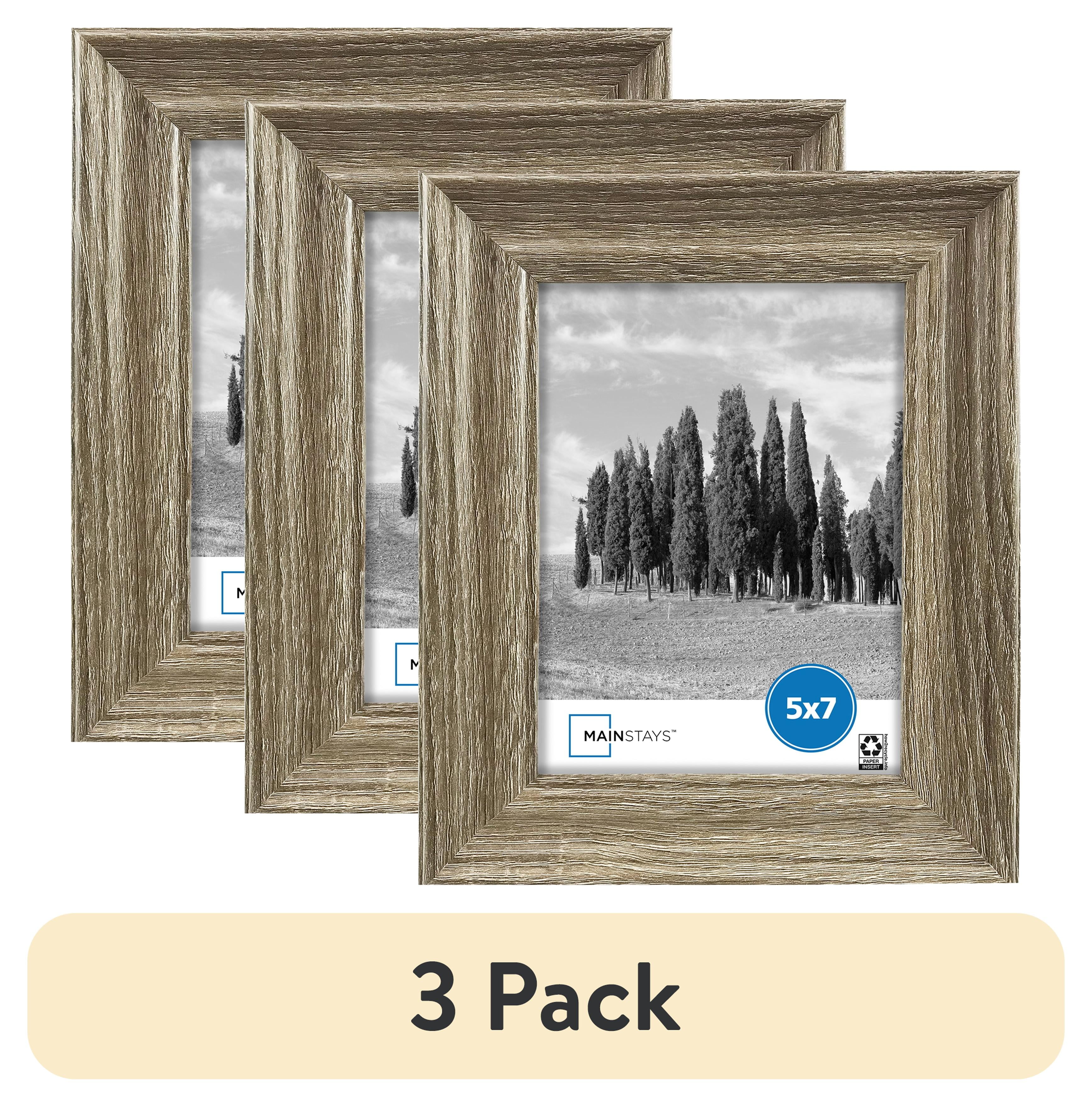 (3 pack) Mainstays Traditional 5x7 Rustic Gray 1.46" Gallery Wall Frame ...