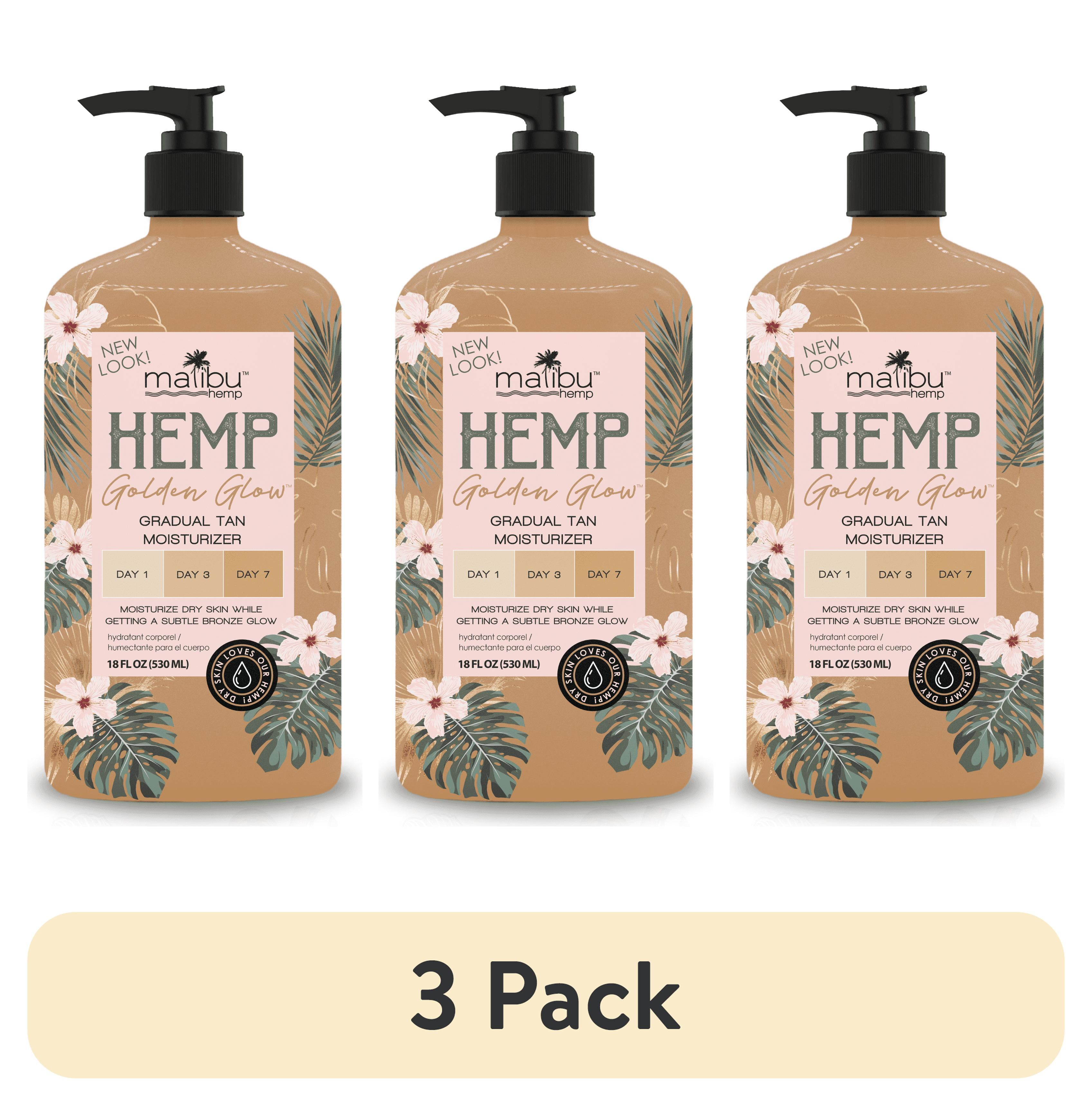 (3 pack) Malibu Hemp Golden Glow Body Moisturizer for Dry Skin ...