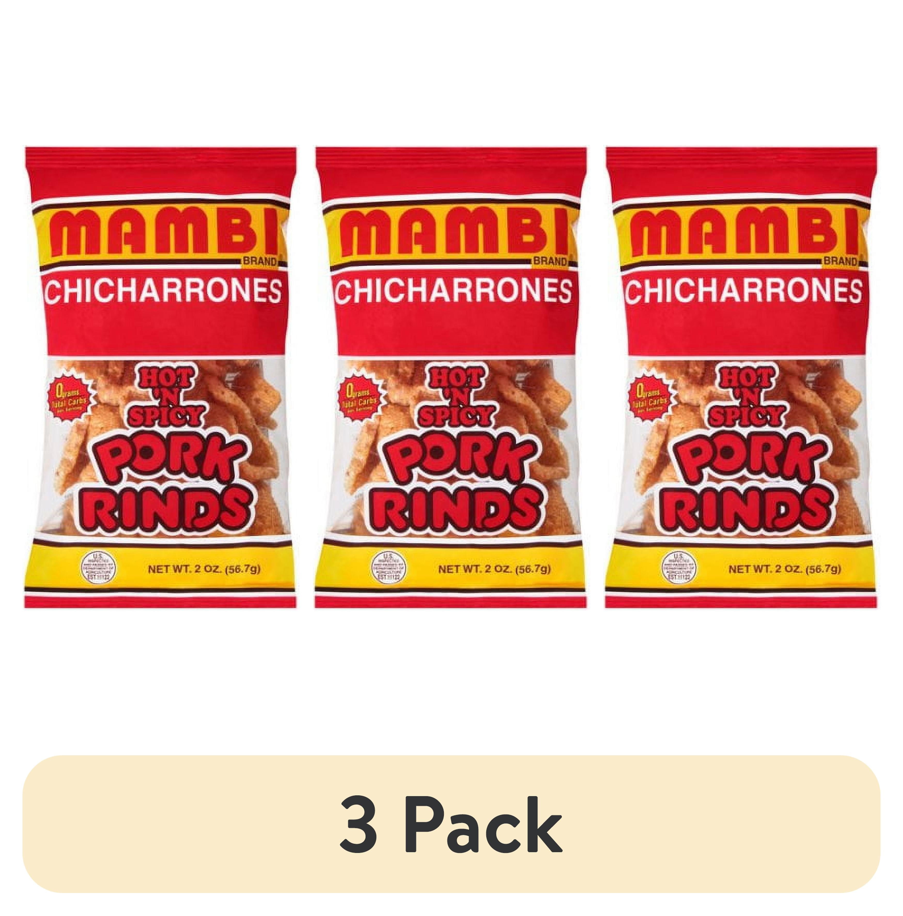 (3 pack) MAMBI PORK RINDS HOT & SPICY 12/3.5 OZ - Walmart.com