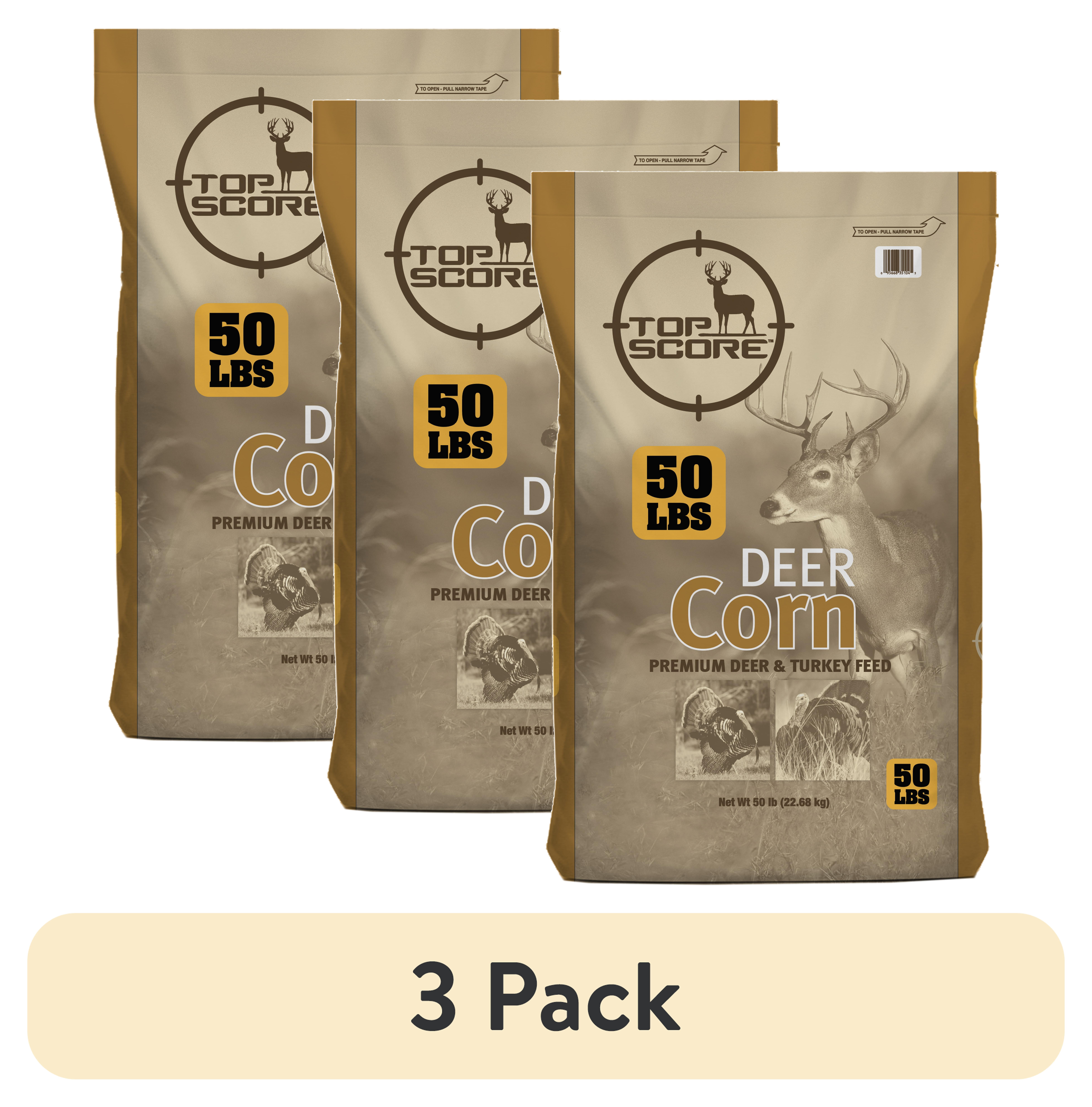 (3 pack) Manna Pro Deer Corn - Deer and Turkey Feed 50lb - Walmart.com