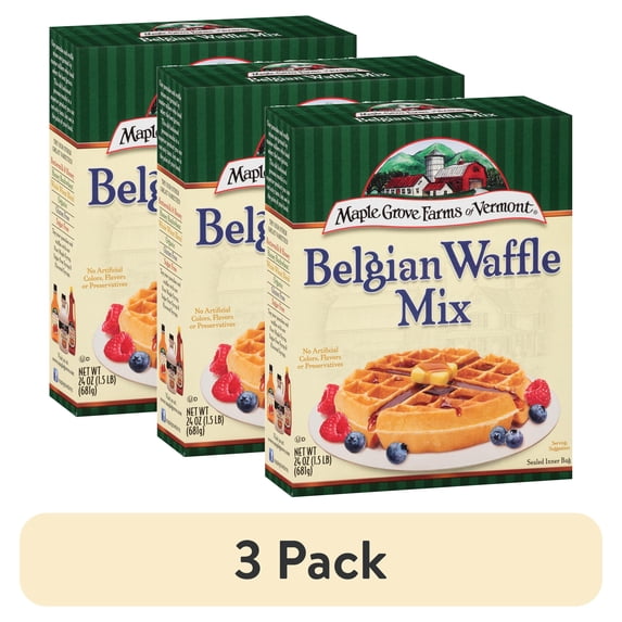 (3 pack) Maple Grove Farms Waffle Mix Belgian, 24 Ounce - Walmart.com