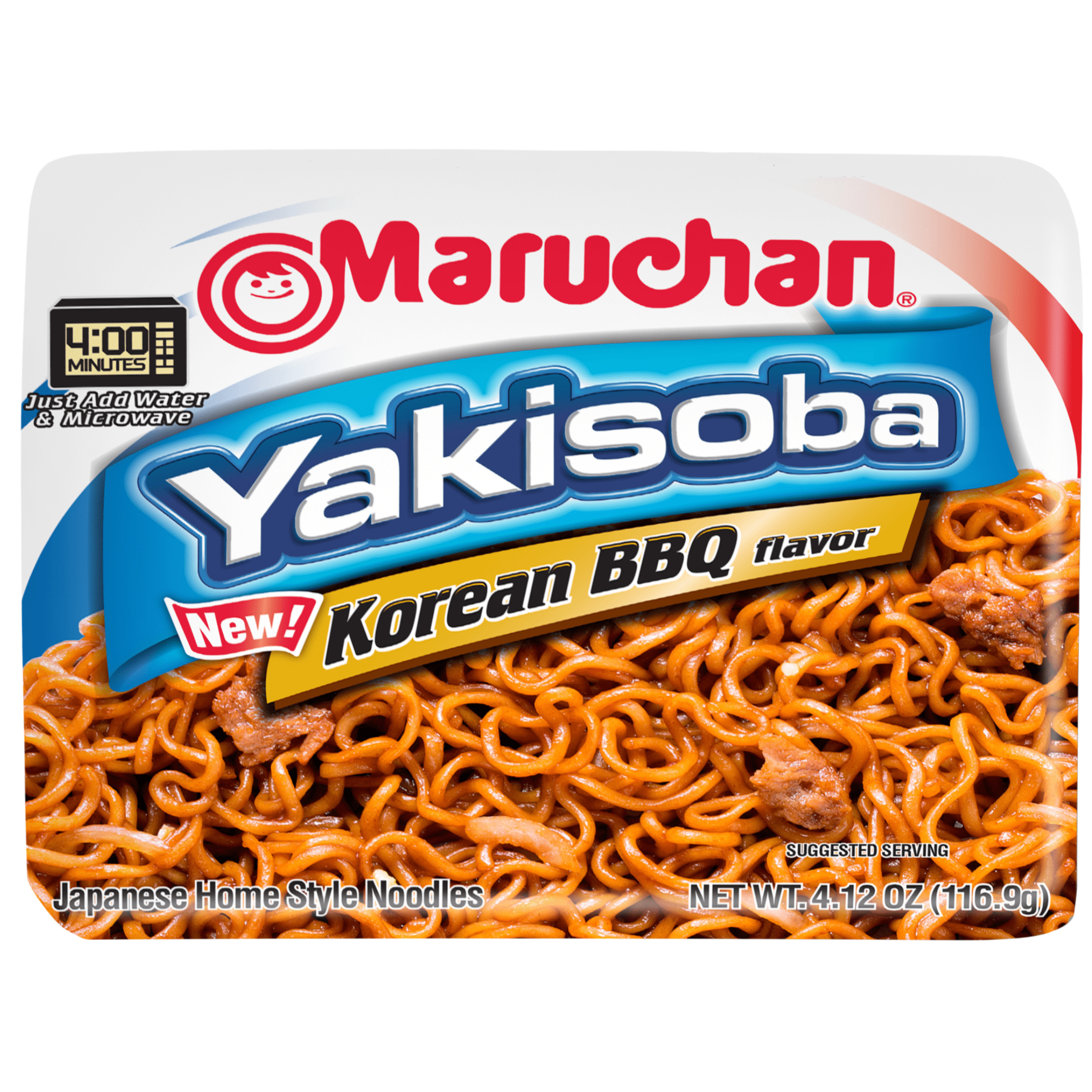 (3 pack) Maruchan Yakisoba Korean BBQ Flavor Noodles, 4.12 oz Shelf ...