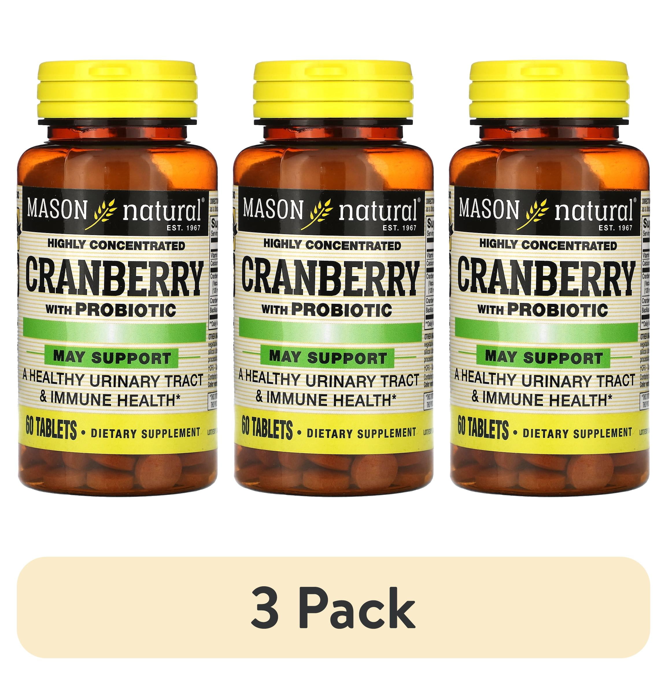 (3 pack) Mason Natural Cranberry with Probiotic - Supports Antioxidant ...