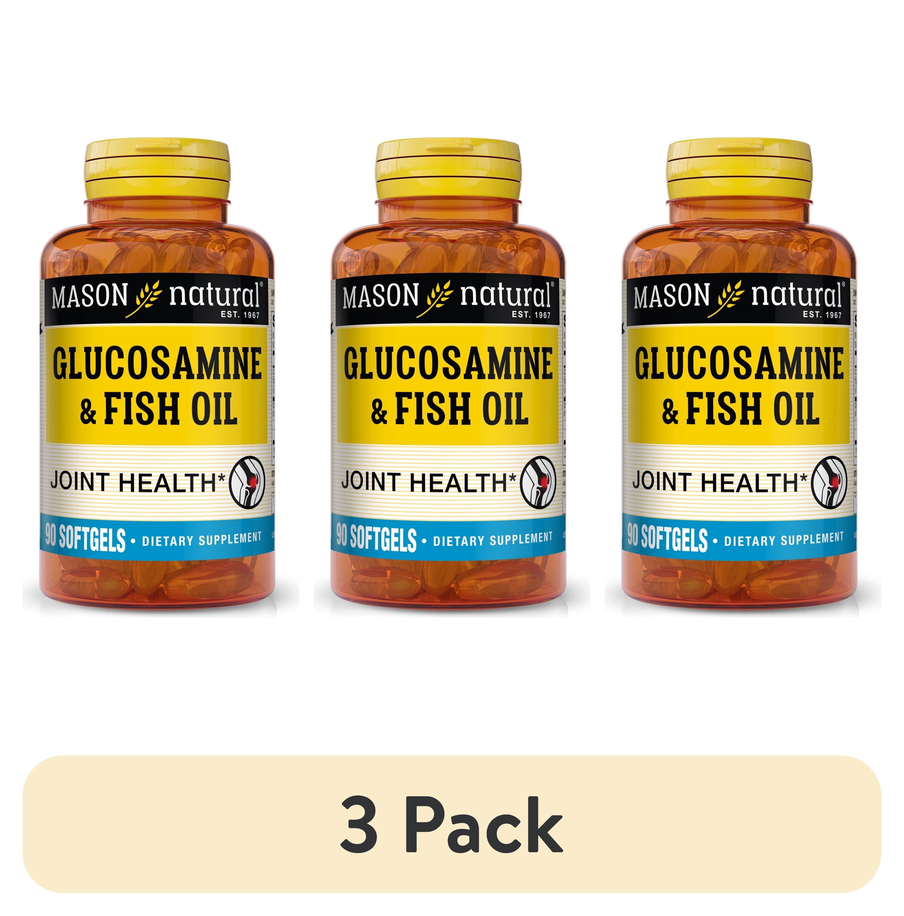 (3 pack) Mason Natural Glucosamine and Fish Oil Omega 3 Supports Joint ...