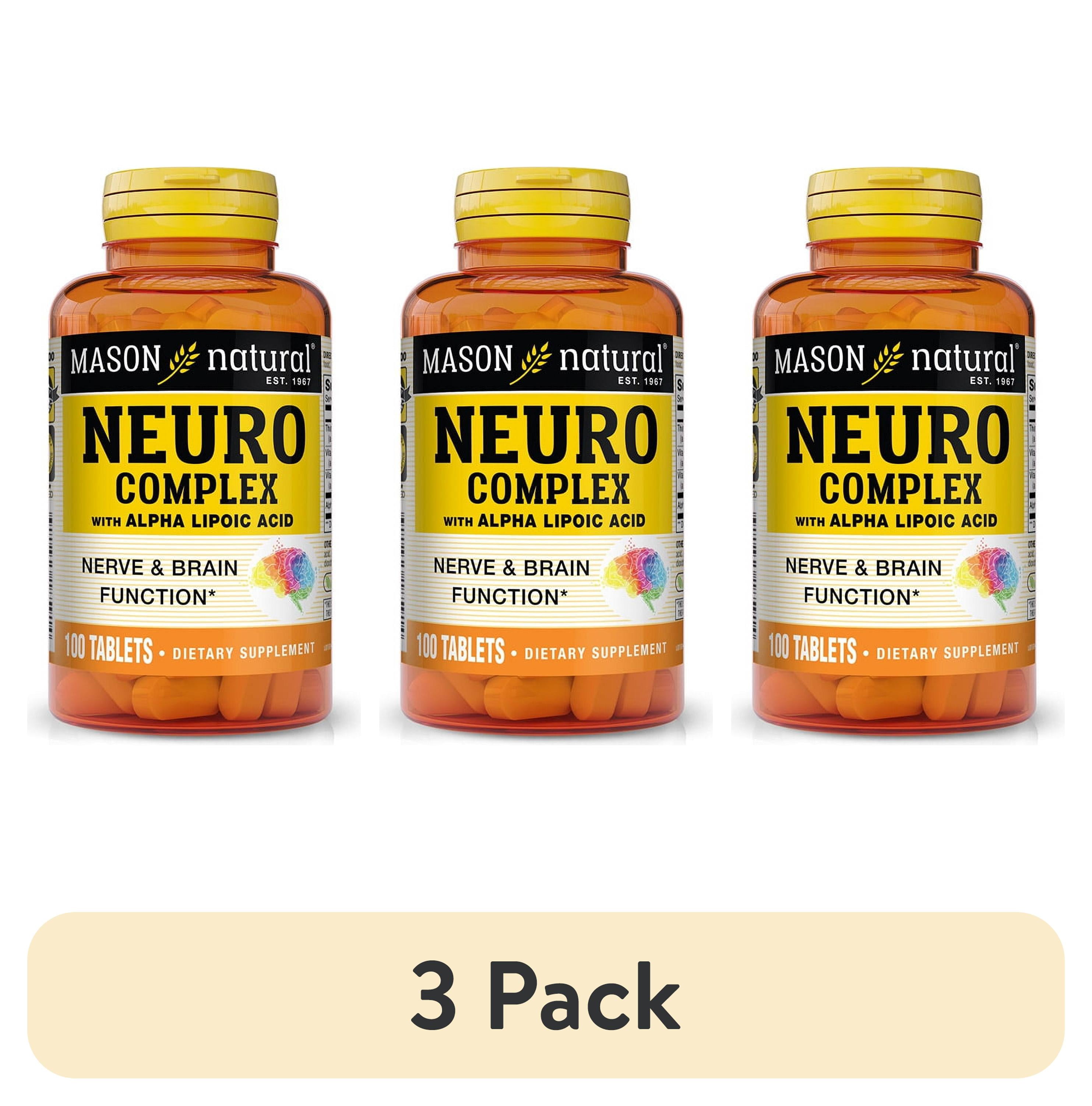 (3 pack) Mason Natural Neuro Complex with Alpha Lipoic Acid - Support ...