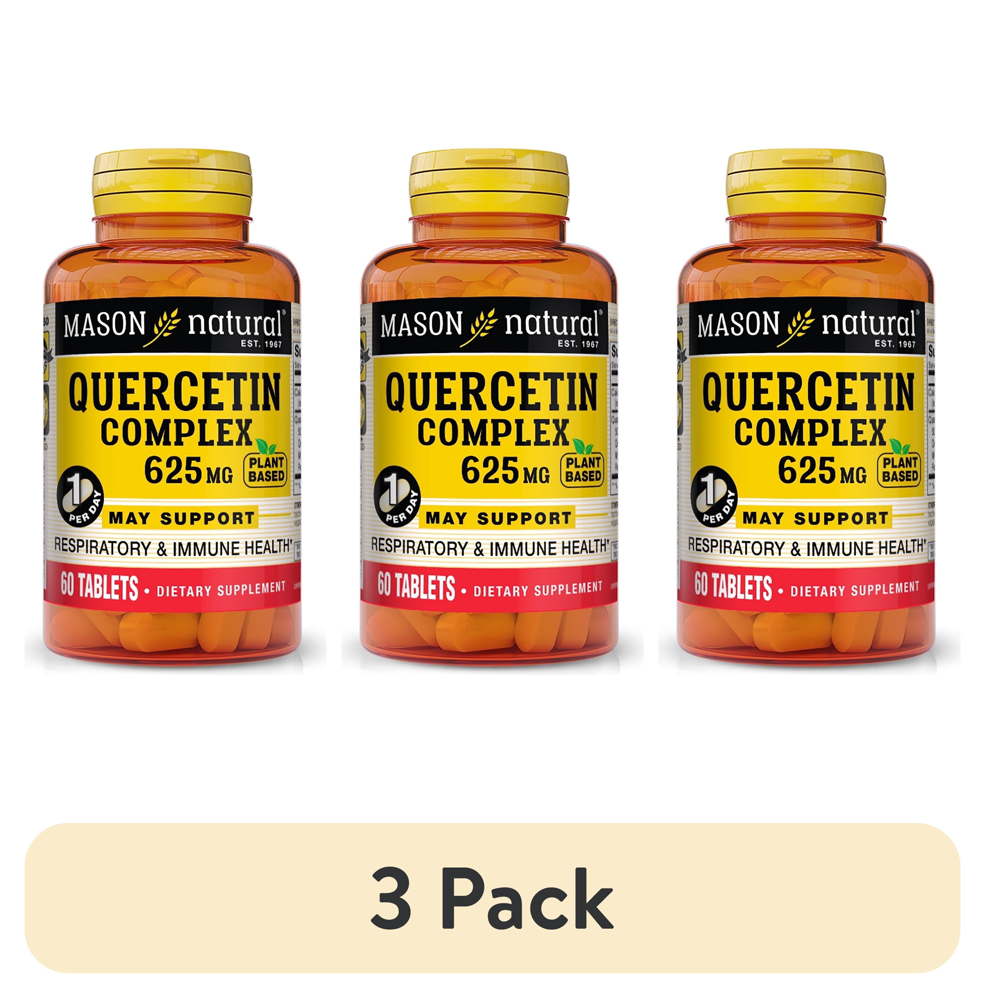 (3 pack) Mason Natural Plant-Based Quercetin Complex, Respiratory and ...