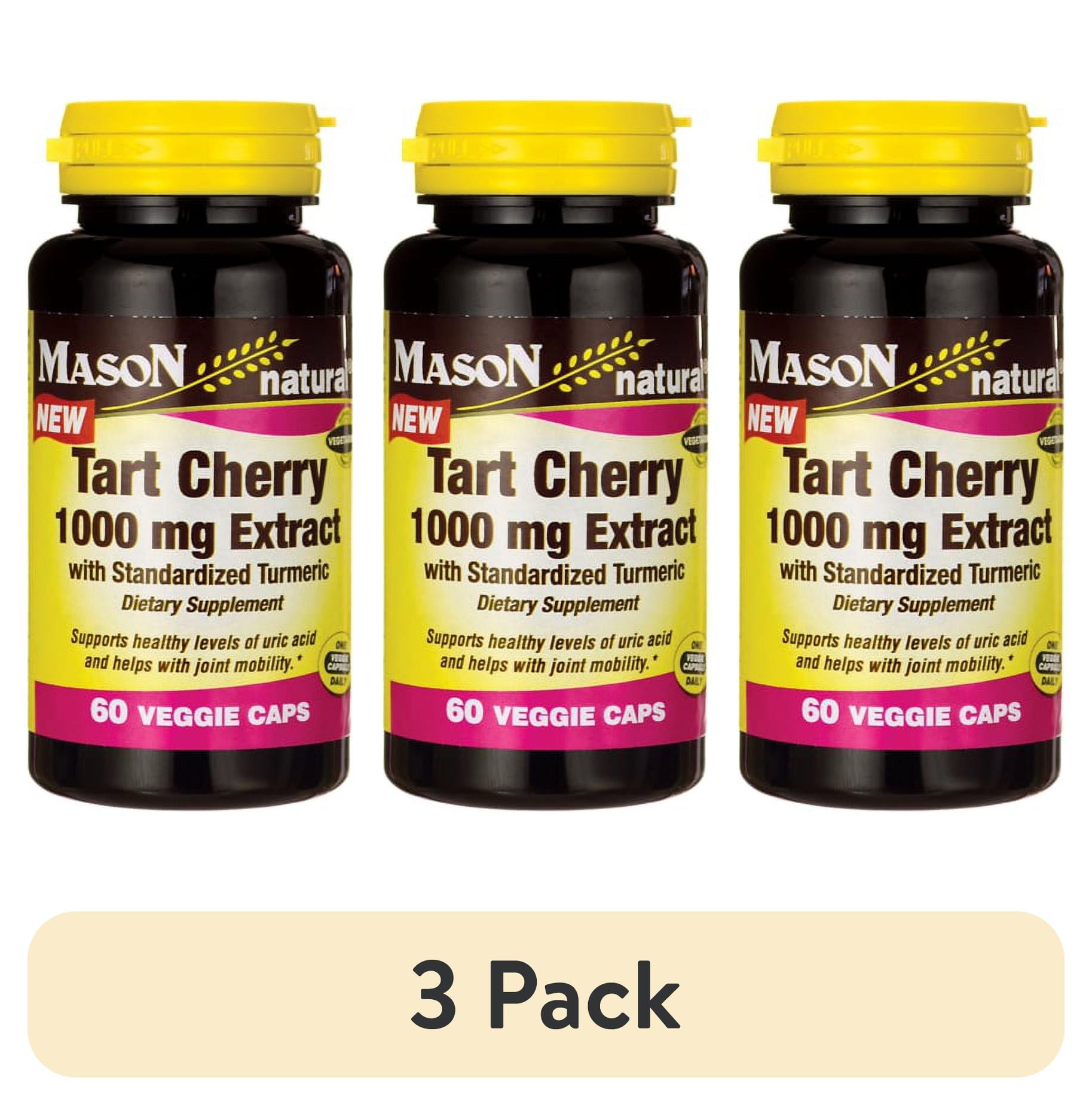 (3 pack) Mason Natural Tart Cherry with Standardized Turmeric 60 Veg ...