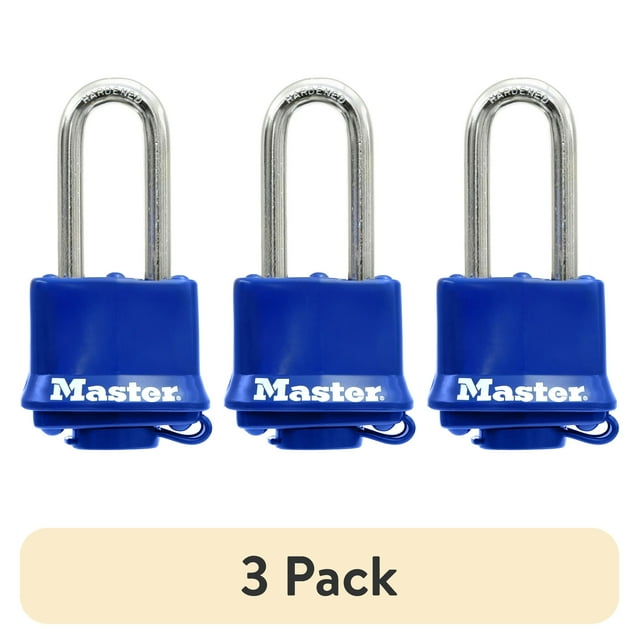 (3 pack) Master Lock Covered Laminated Steel 1-9/16in (40 mm) Padlock ...