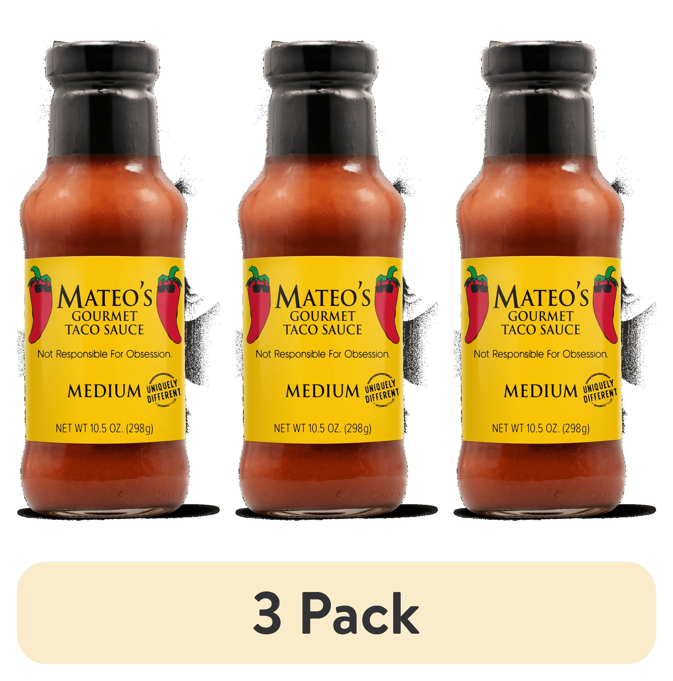 (3 pack) Mateo's Gourmet All Natural Medium Taco Sauce, 10.5oz Bottle - Walmart.com