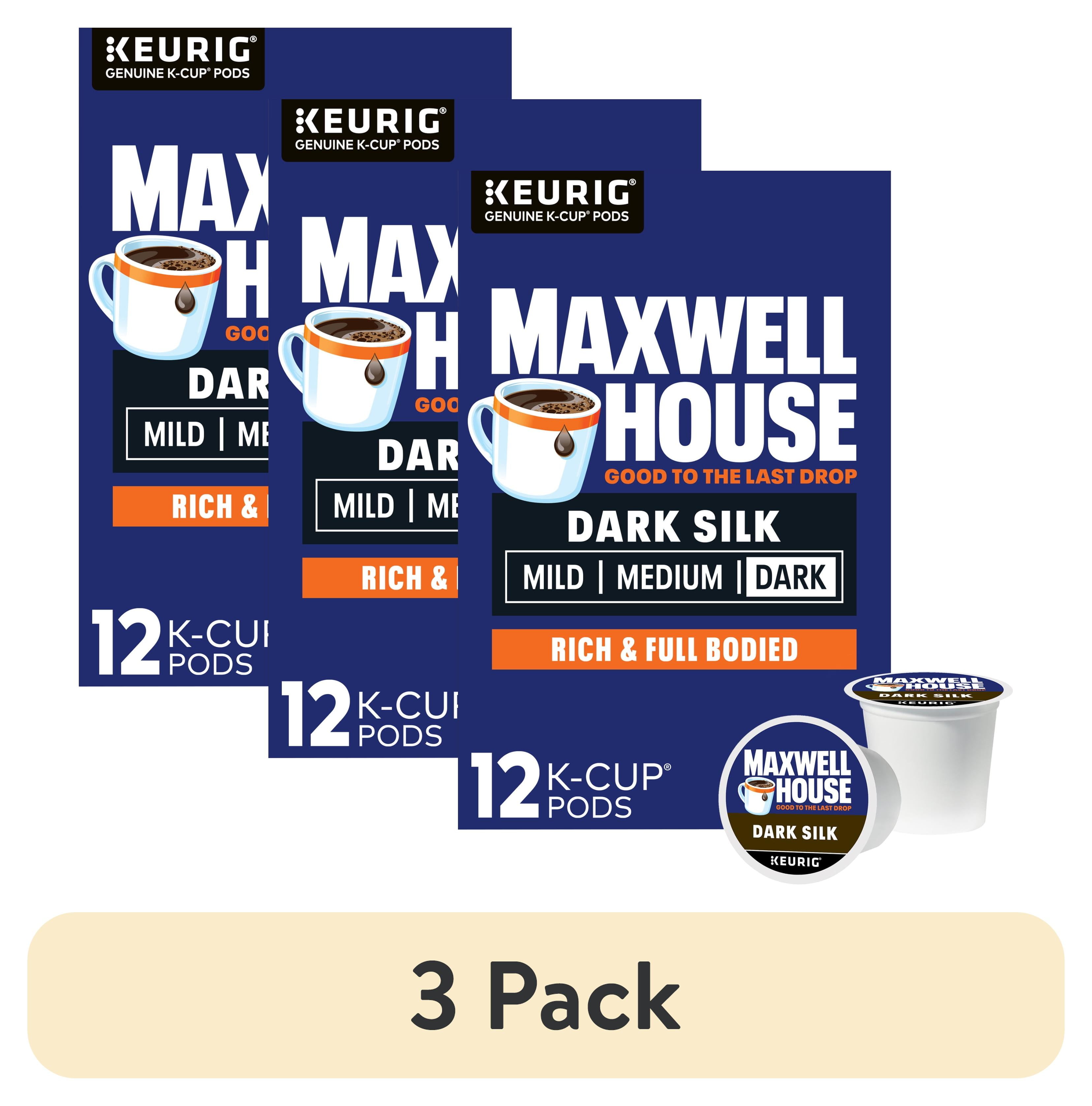 (3 pack) Maxwell House Dark Silk Dark Roast K-Cup® Coffee Pods, 12 ct ...