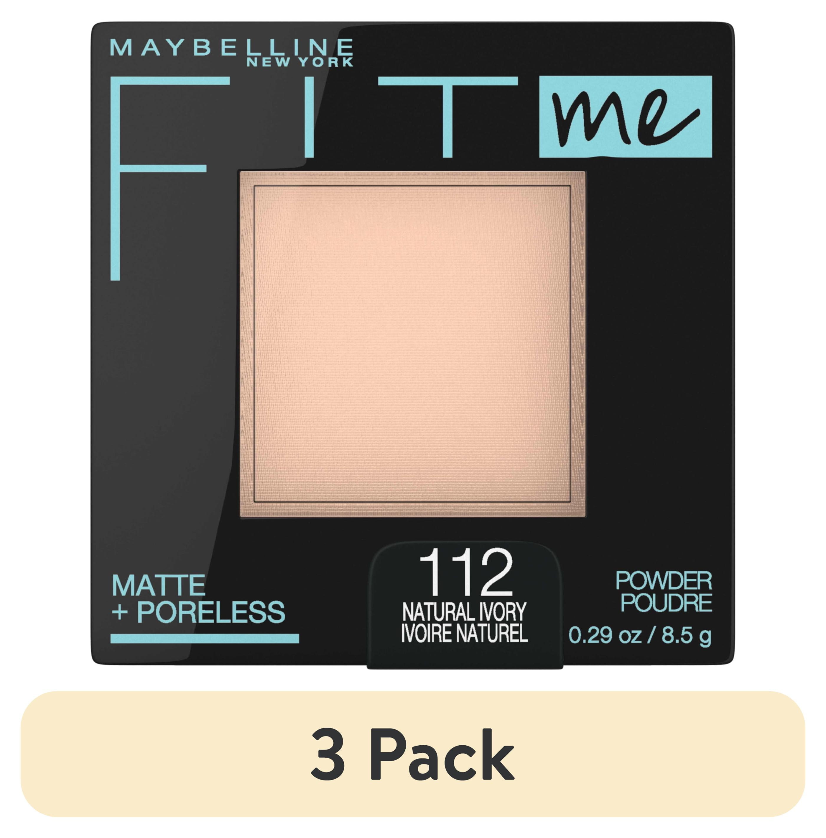 (3 pack) Maybelline Fit Me Matte Poreless Pressed Face Powder Makeup ...