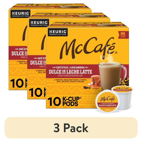 (3 pack) McCafe, Dulce de Leche One Step Latte Medium Roast K-Cup ...