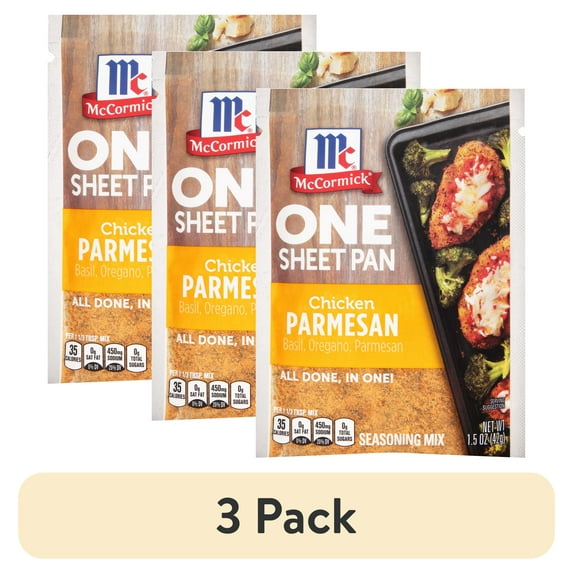 (3 pack) McCormick Chicken Parmesan One Sheet Pan Seasoning Mix, 1.5 oz ...