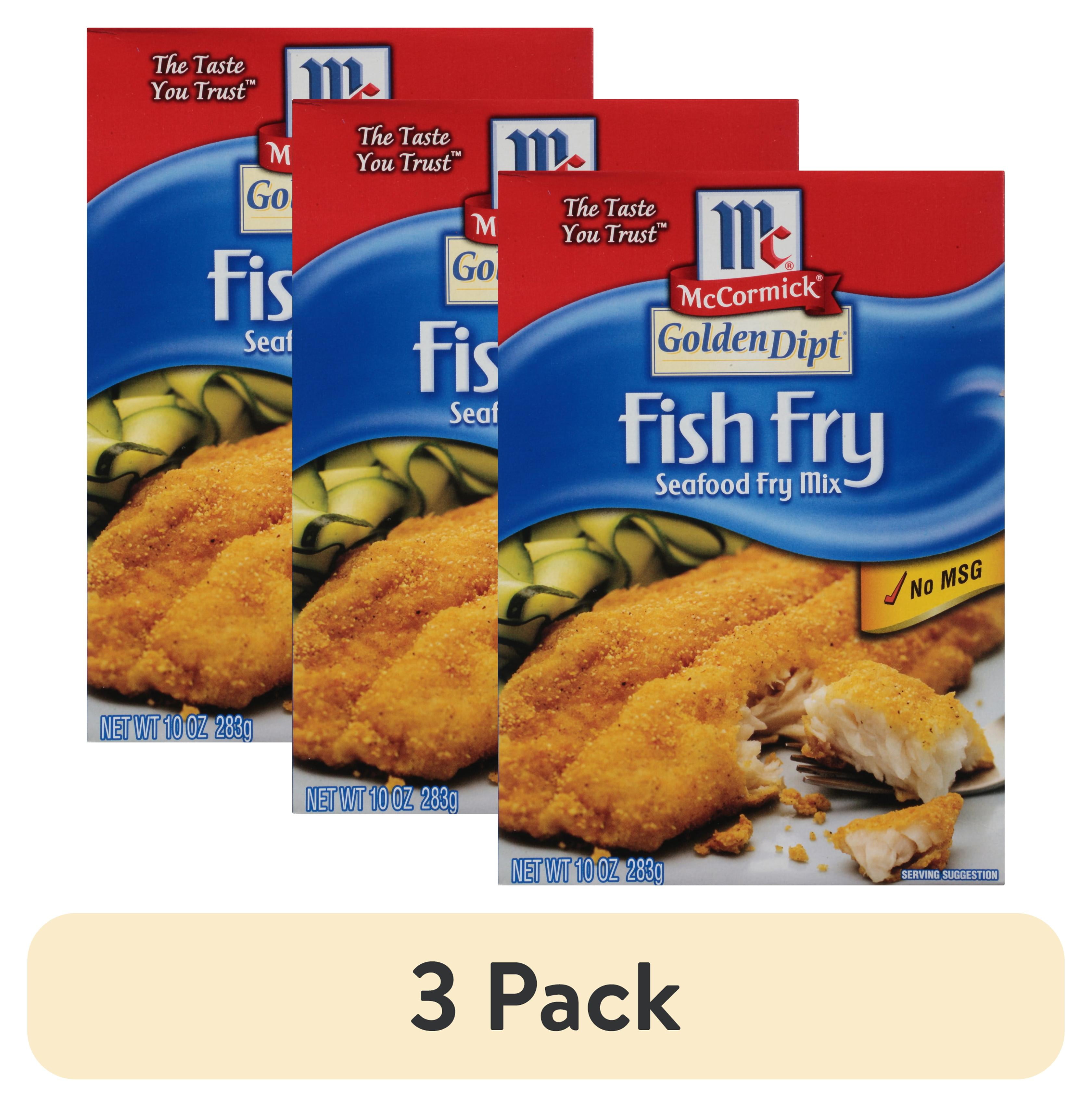 (3 pack) McCormick GOLDEN DIPT Fish Fry Seafood Fry Mix, 10.0 oz Box ...