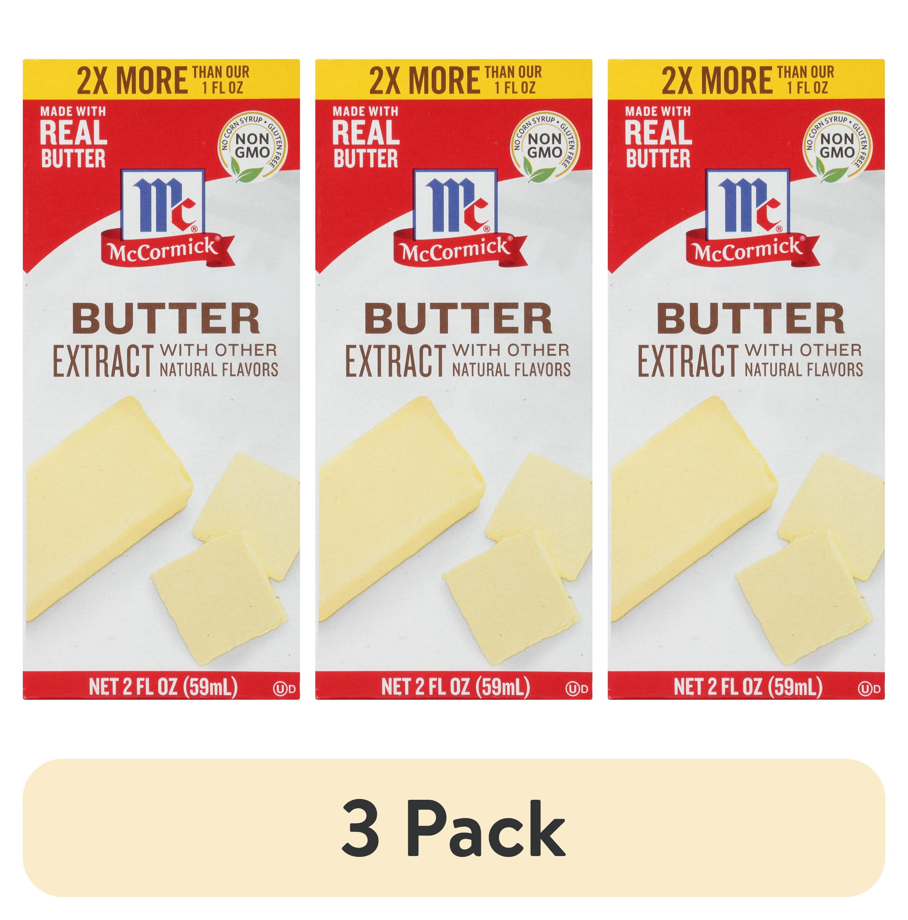 (3 pack) McCormick Non-GMO Butter Extract, 2.0 fl oz Box - Walmart.com