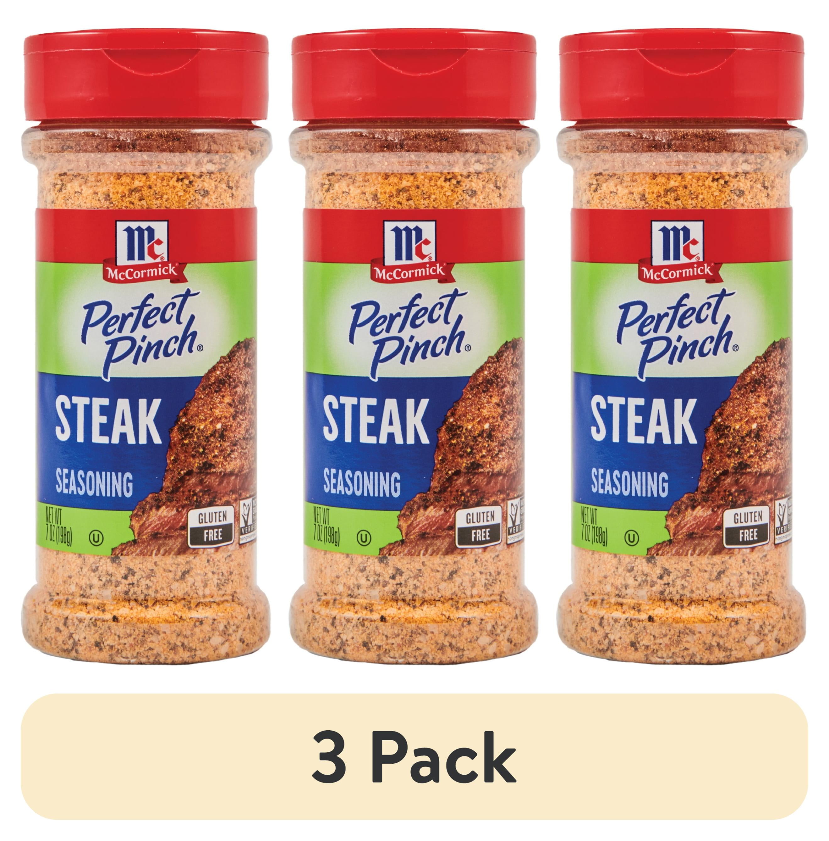 (3 pack) McCormick Perfect Pinch Gluten Free Steak Seasoning, 7 oz ...