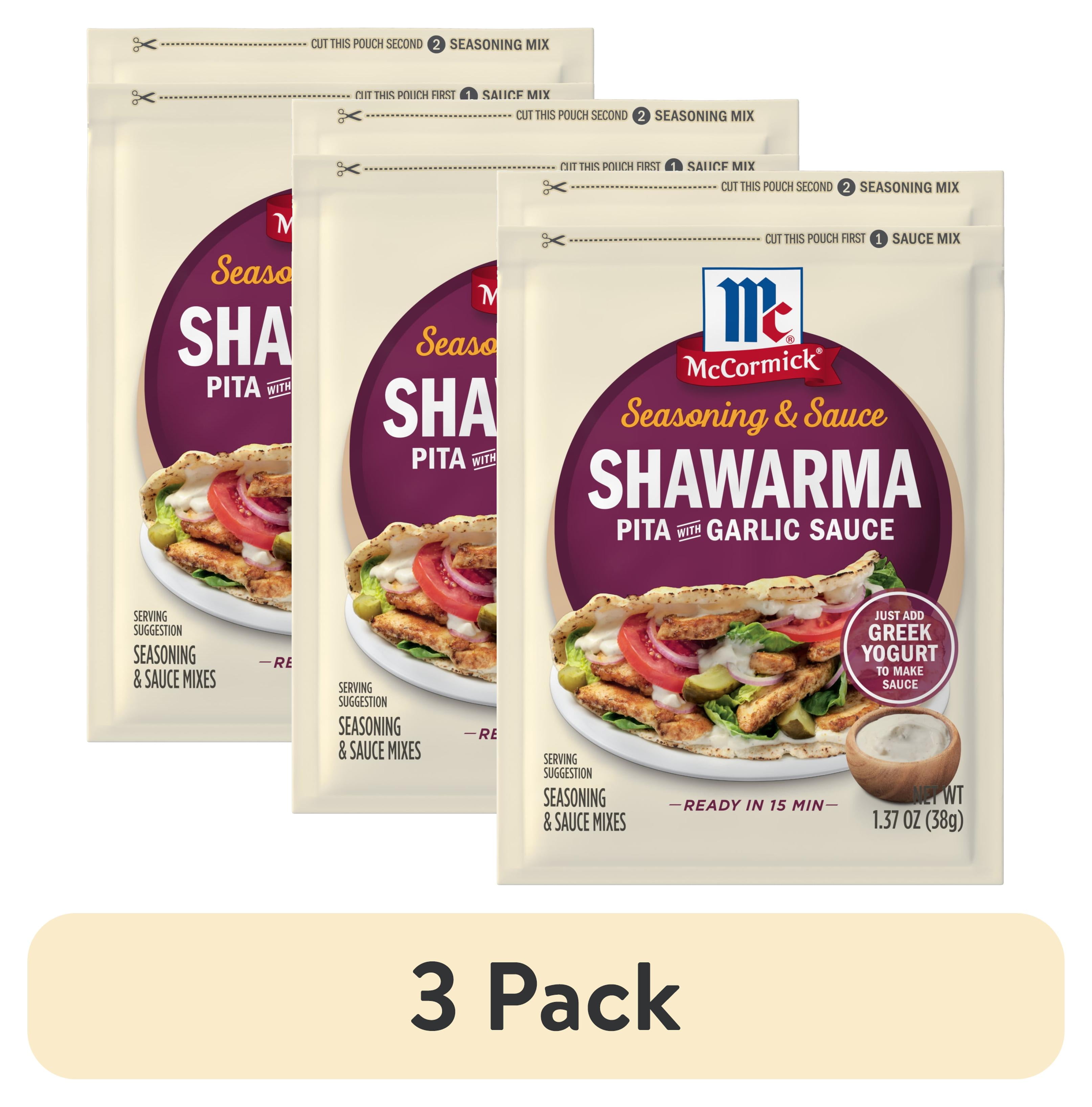 (3 pack) McCormick Shawarma Pita & Garlic Sauce Seasoning & Sauce Duo ...