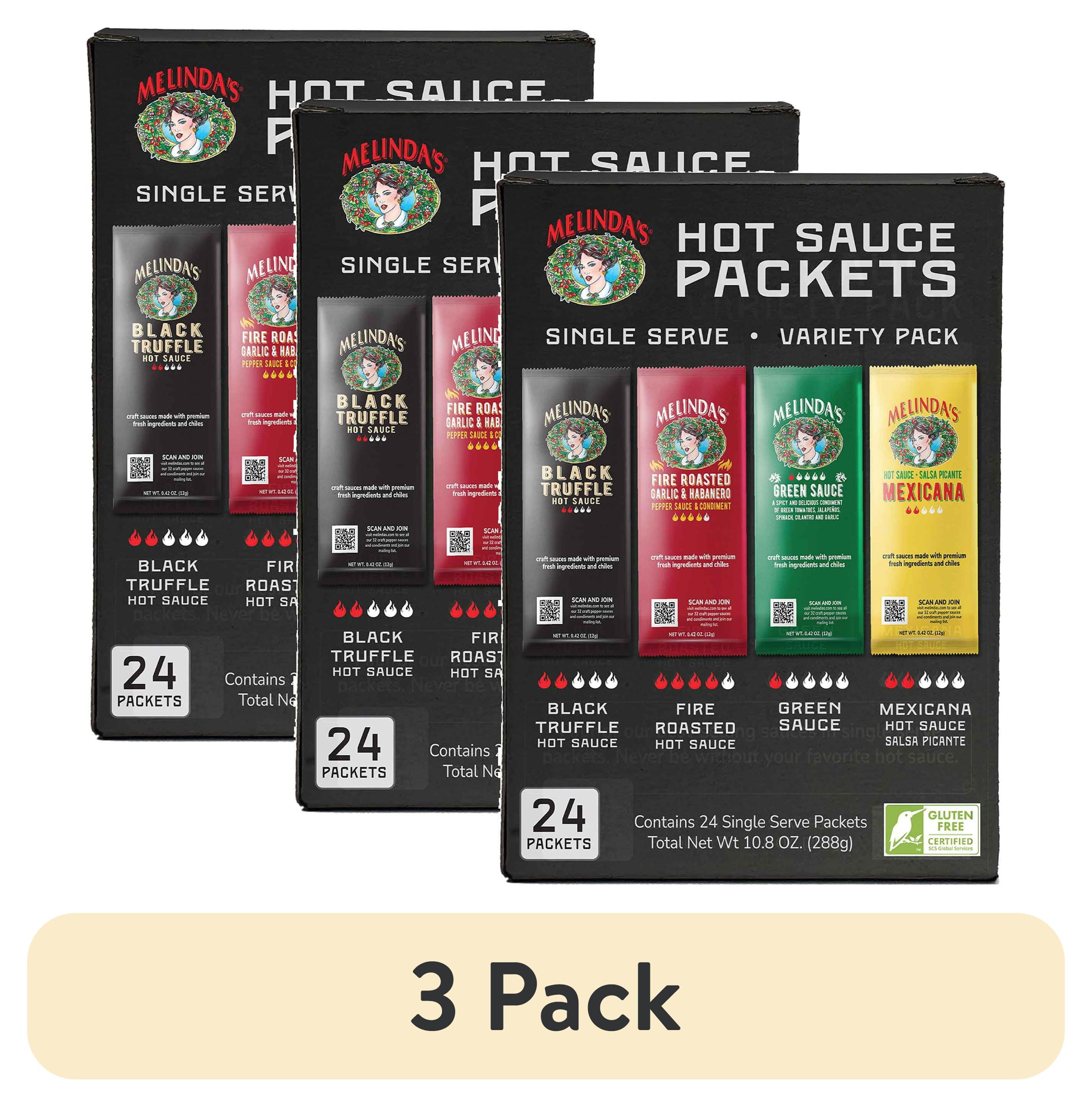 (3 pack) Melinda’s Hot Sauce Packets - Walmart.com