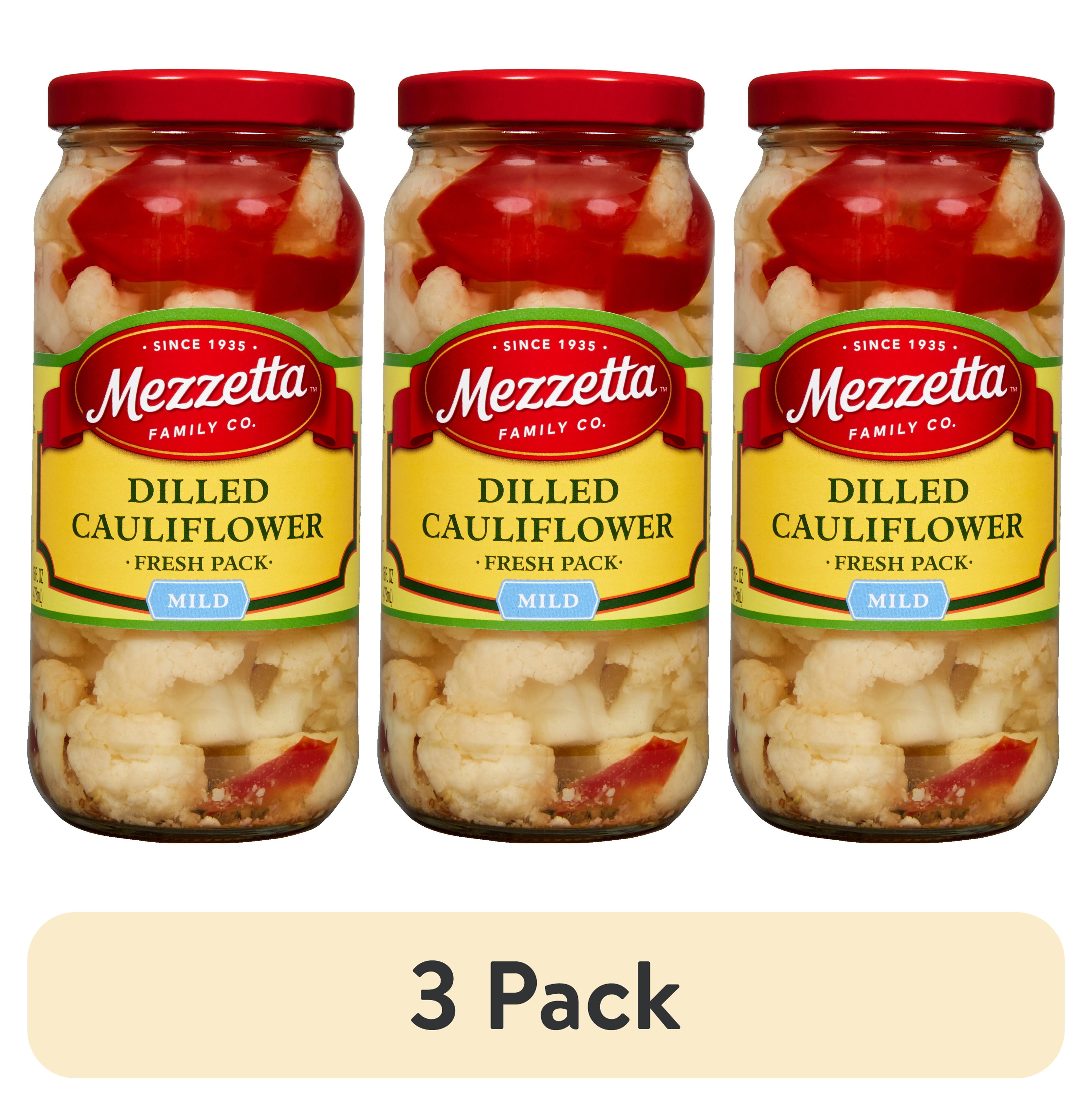 (3 pack) Mezzetta Dilled Cauliflower Fresh Pack Mild, 16 fl oz Jar ...