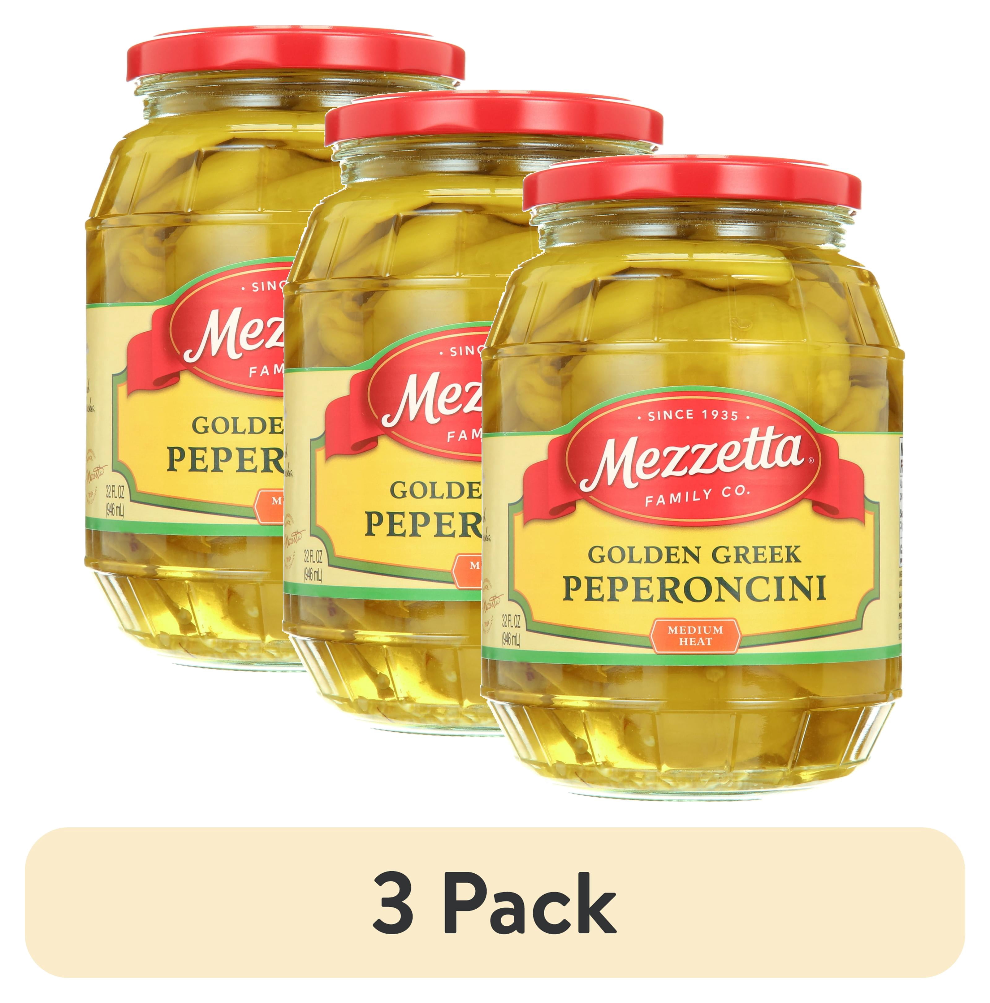 (3 pack) Mezzetta Golden Greek Peperoncini, 32 fl oz Jar - Walmart.com