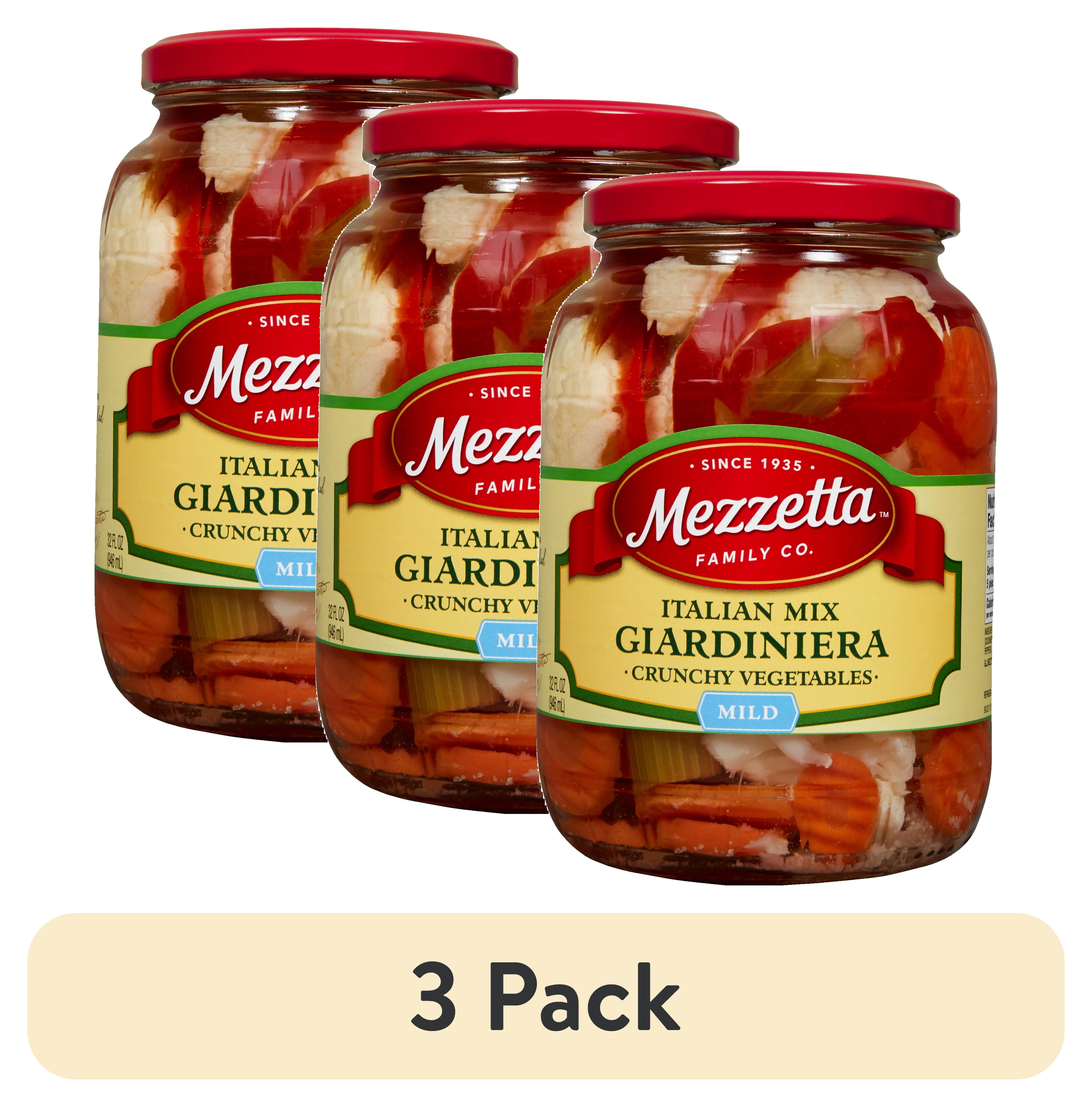 (3 pack) Mezzetta Italian Mix Giardiniera Mild, 32 fl oz Jar - Walmart.com