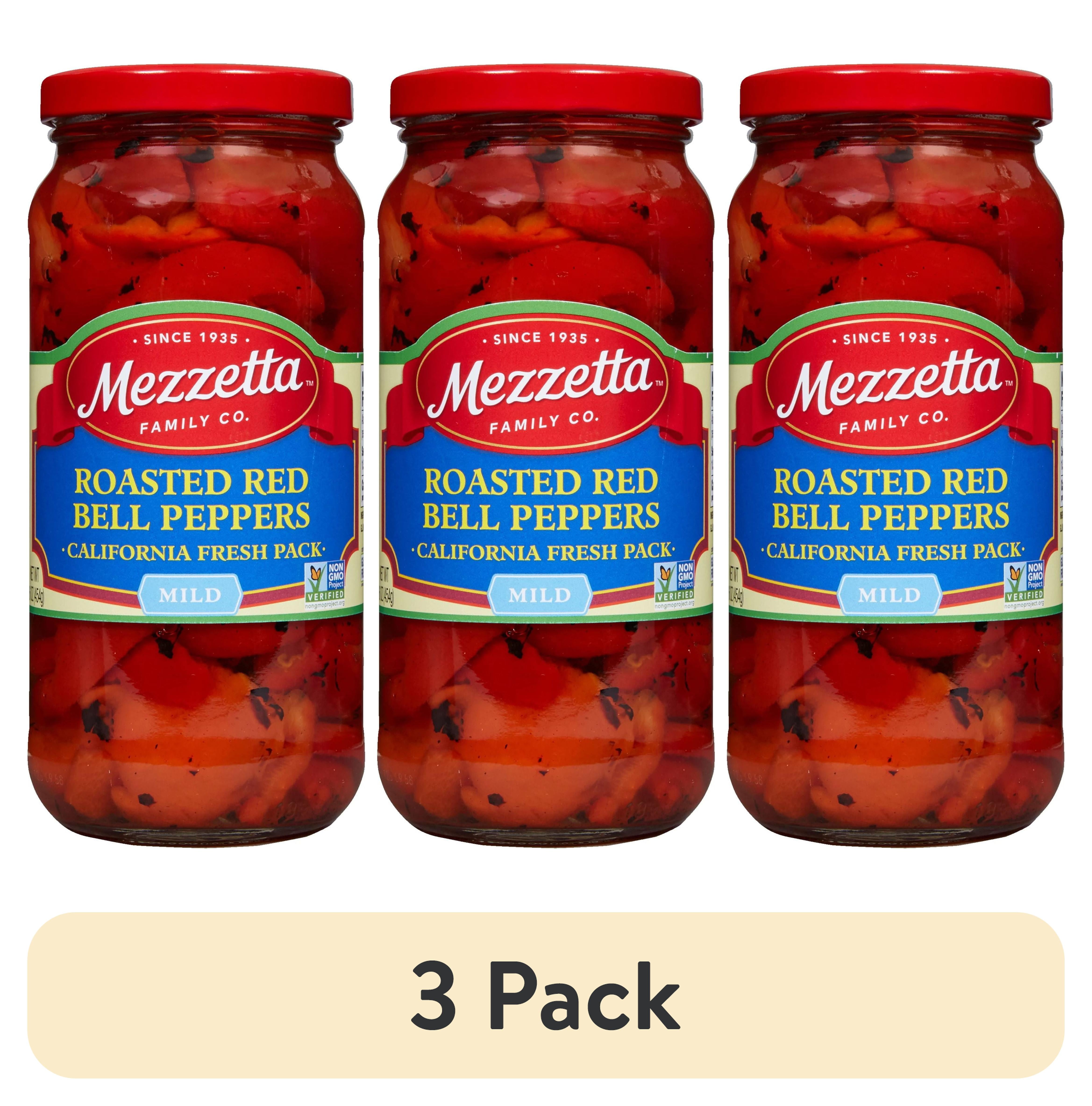 (3 pack) Mezzetta Roasted Red Bell Peppers, 16 oz Jar - CA Only ...
