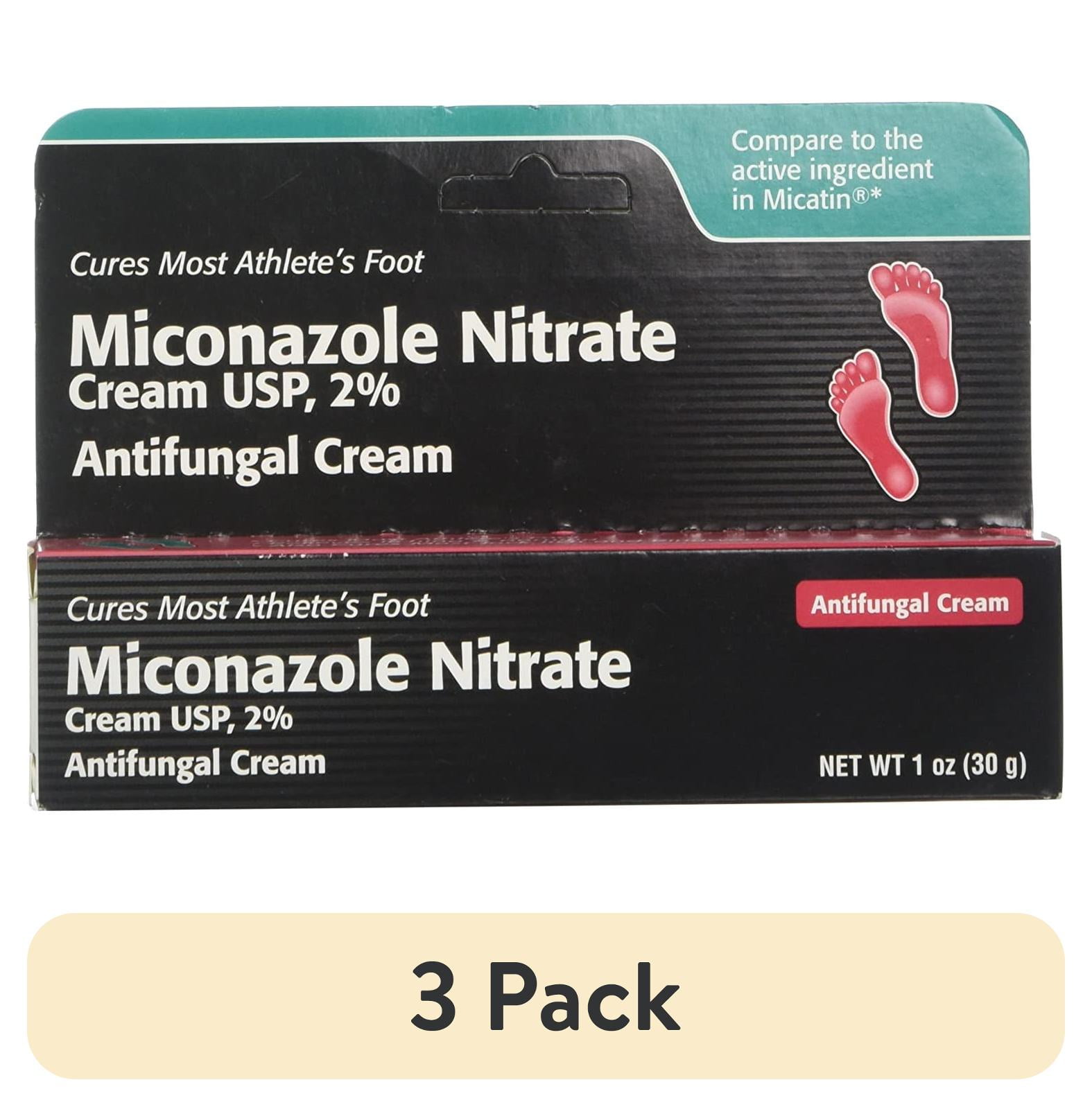 (3 pack) Miconazole Nitrate 2% Antifungal Cream, 1 Oz. - Walmart.com