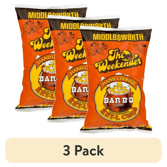 (3 pack) Middleswarth The Weekender Hand Cooked Bar. B. Q Old Fashioned ...