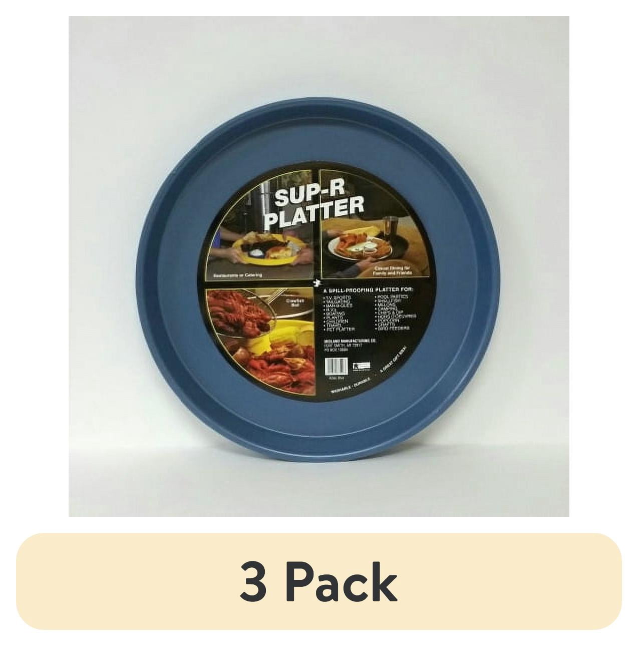 (3 pack) Midland MFG. CO. Sup-R Platter Blue Lap Platter - Walmart.com